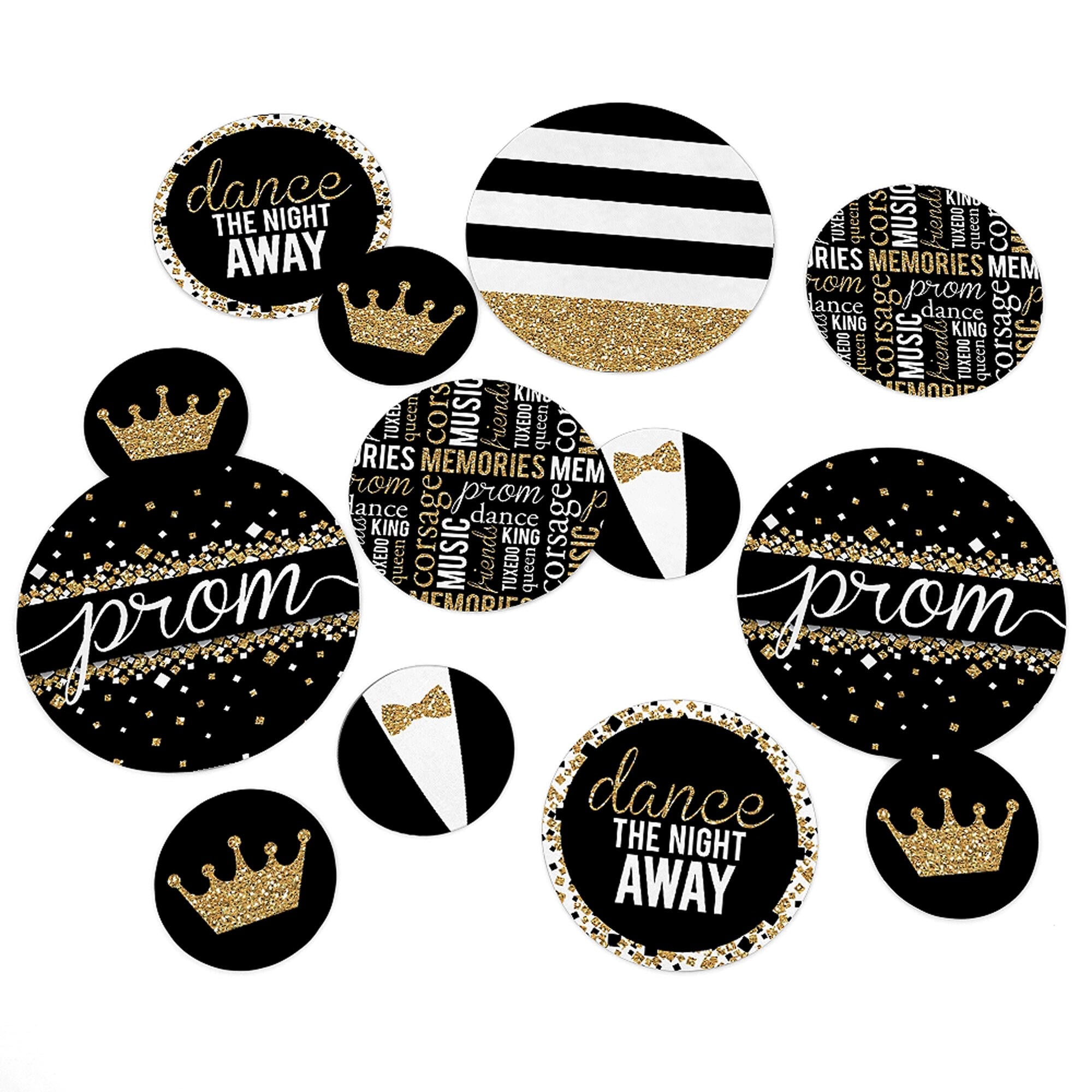 Big Dot of Happiness Prom - Prom Night Giant Circle Confetti - Party ...