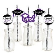 Big Dot of Happiness Graveyard Tombstones - Paper Straw Decor ...