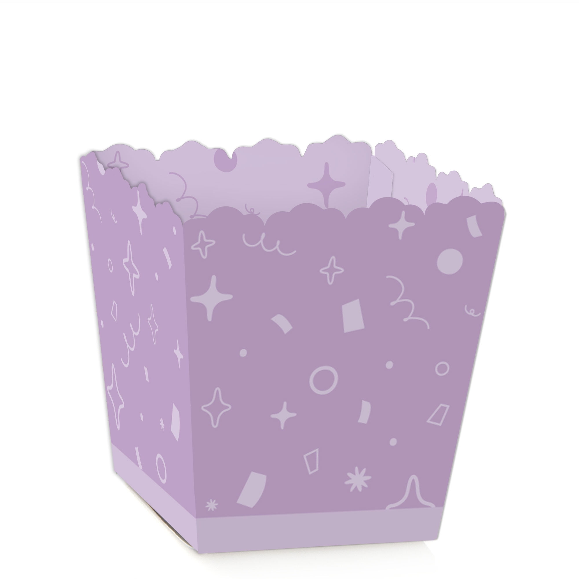 Big Dot of Happiness Purple Confetti Stars - Party Mini Favor Boxes ...