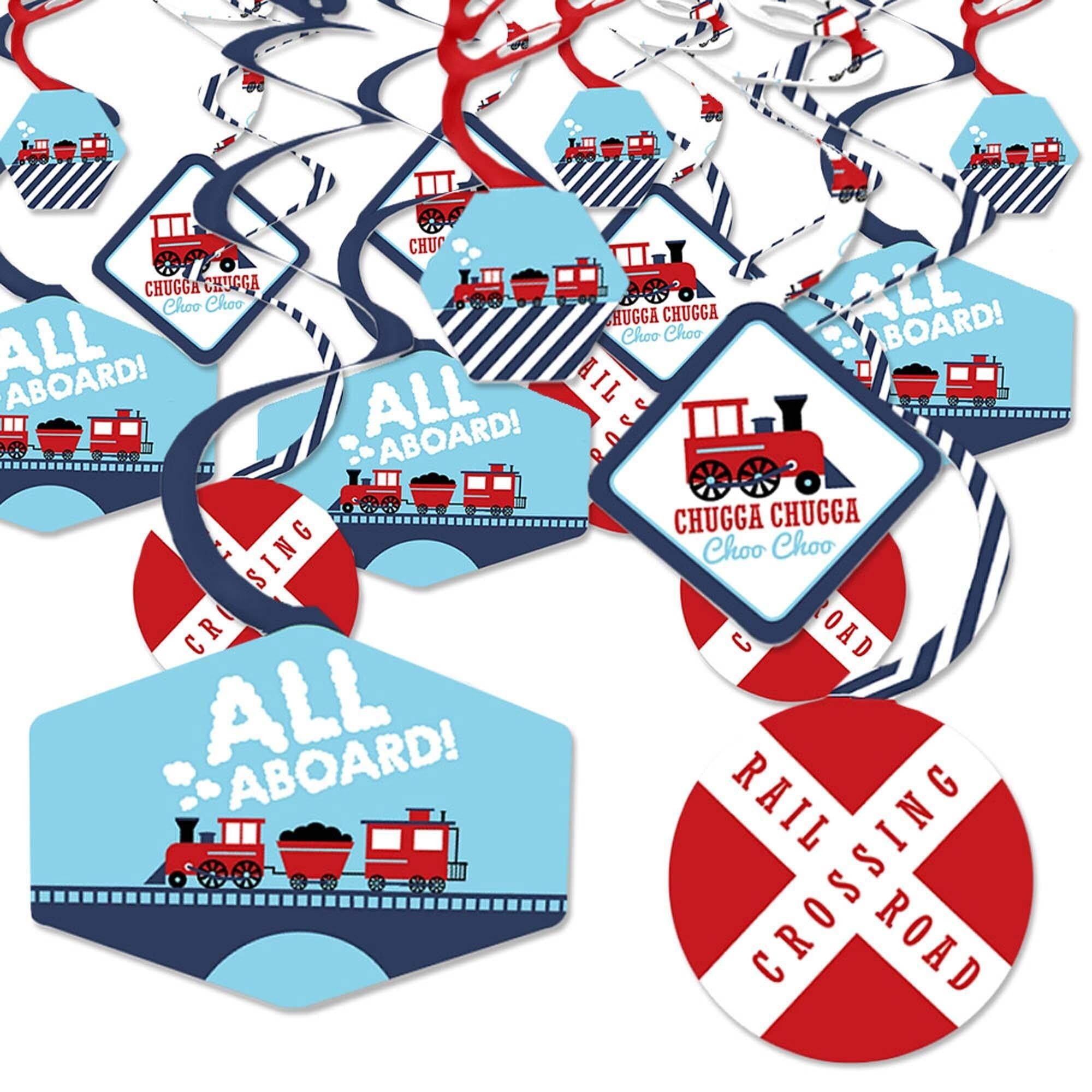 Big Dot of Happiness Railroad Party Crossing - Steam Train Birthday ...