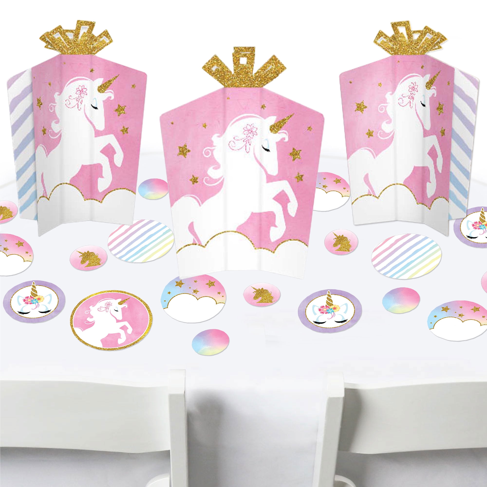 Big Dot of Happiness Rainbow Unicorn - Magical Unicorn Baby Shower or ...