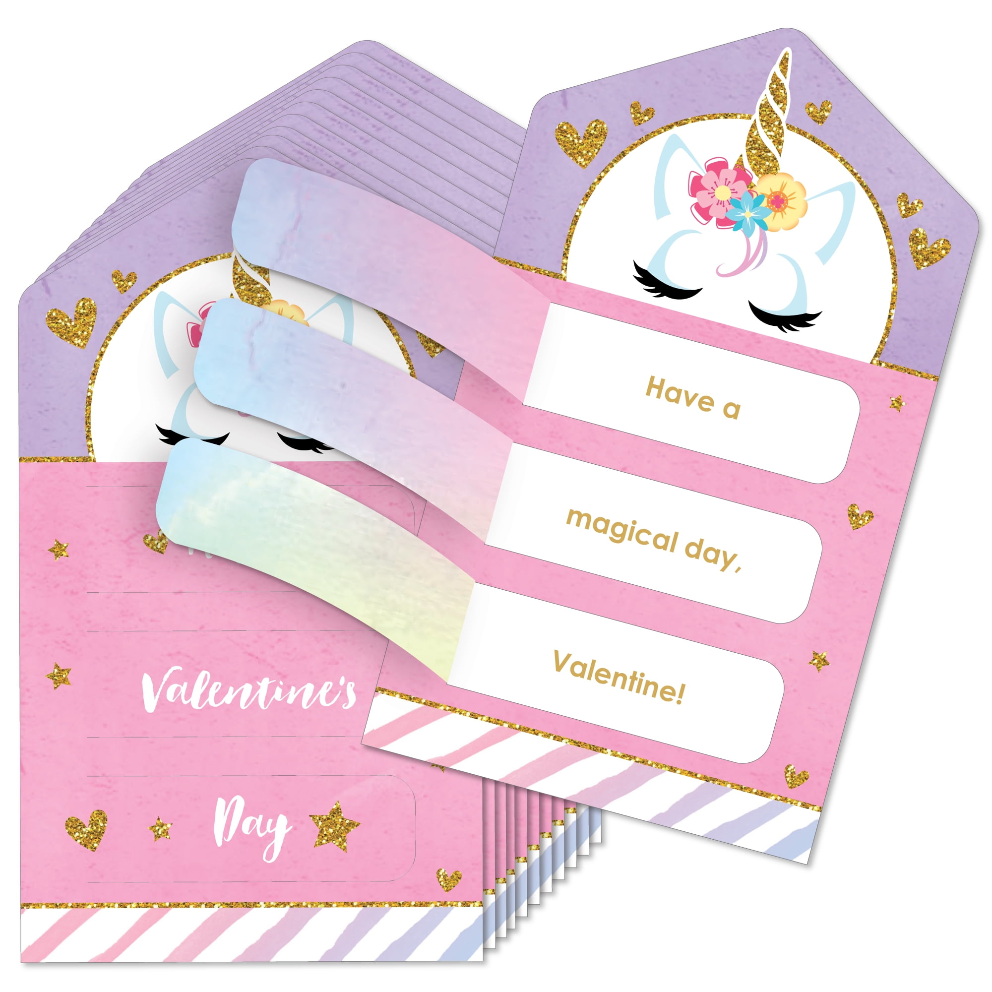 Big Dot of Happiness Rainbow Unicorn - Magical Unicorn Cards for Kids ...