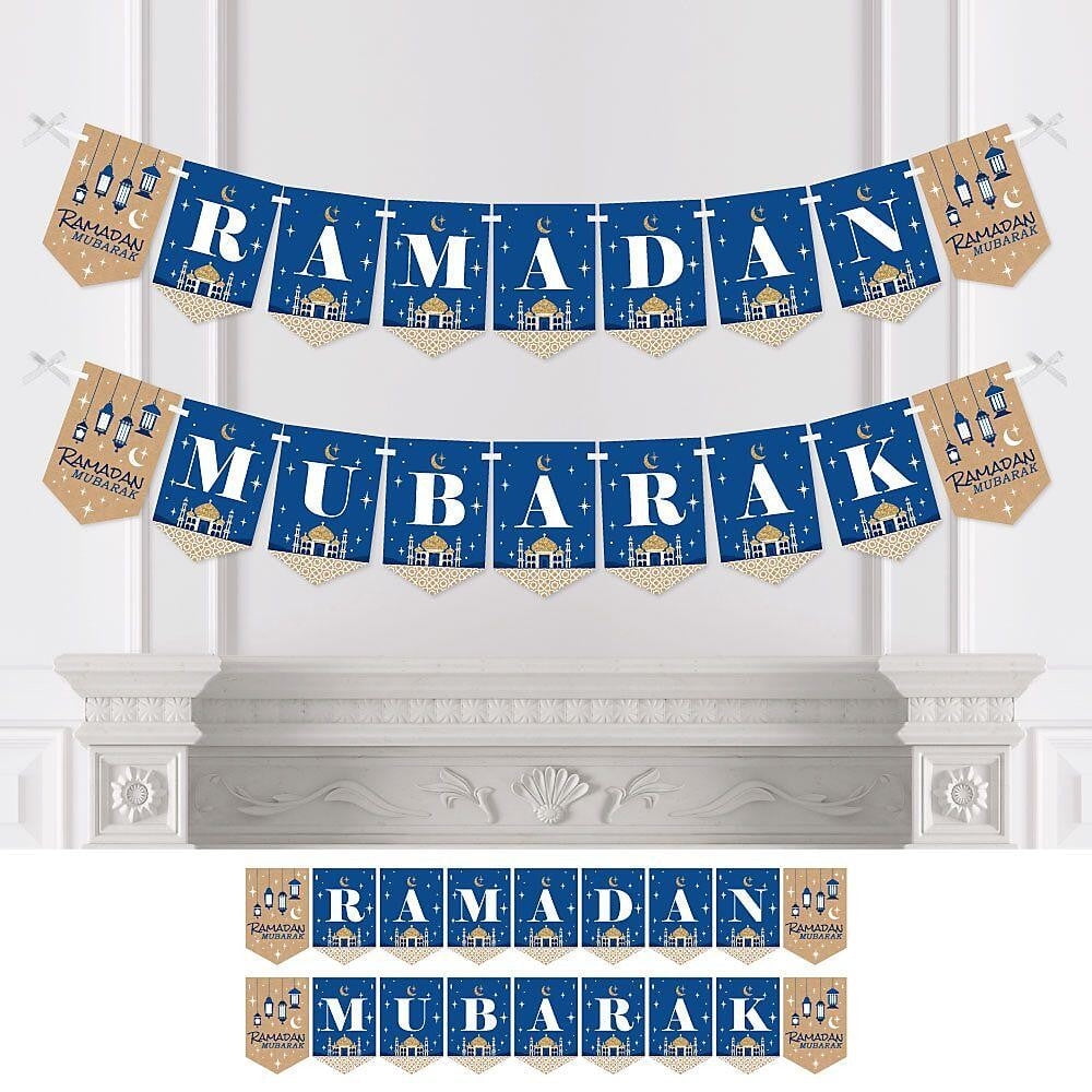 Big Dot of Happiness Ramadan Mubarak - Bunting Banner - Party ...
