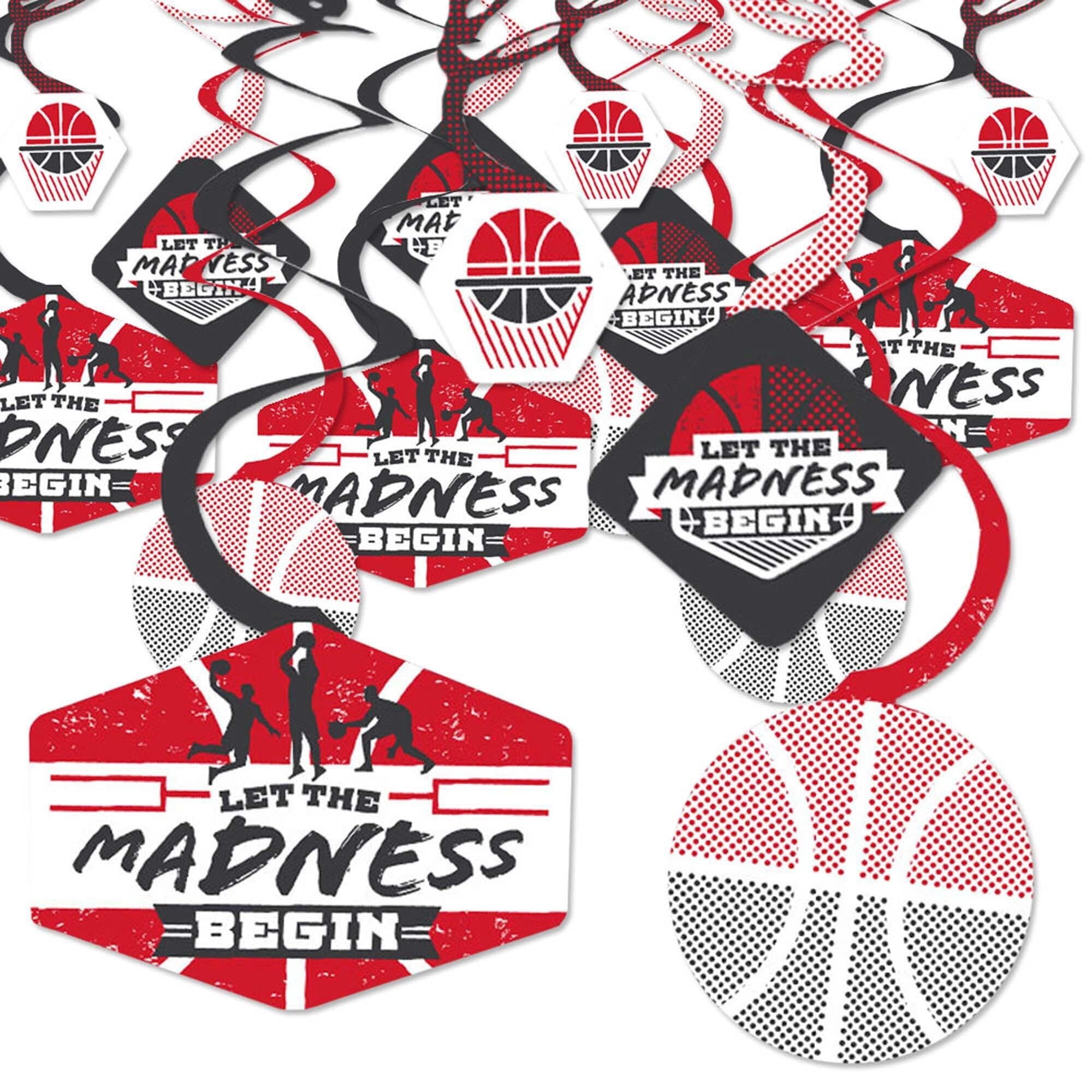 Big Dot of Happiness Red Basketball - Let The Madness Begin - College ...
