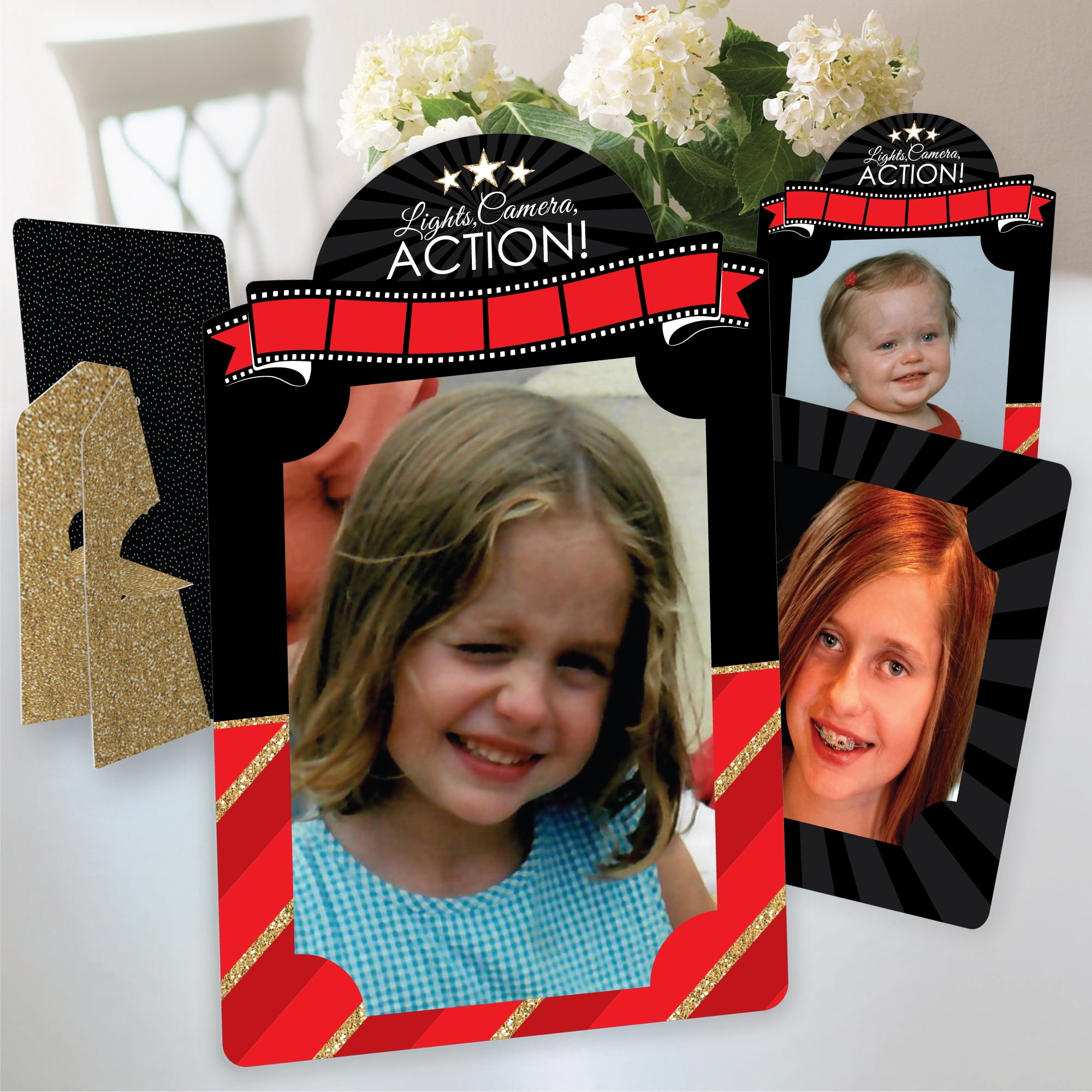 Big Dot of Happiness Red Carpet - Movie Night Party 4x6 Picture Display ...