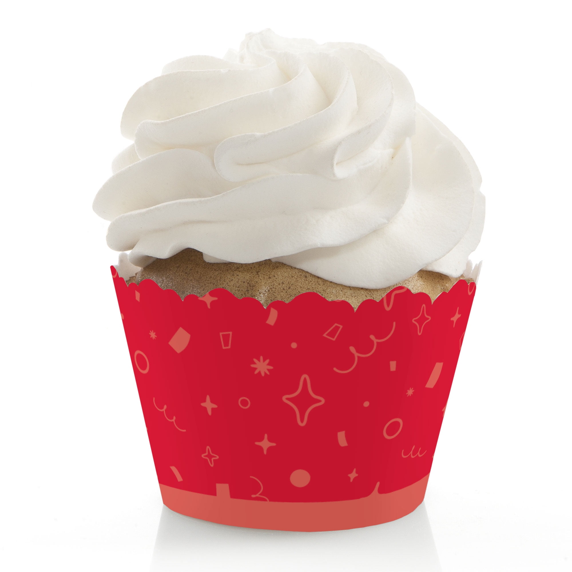 Big Dot of Happiness Red Confetti Stars - Simple Party Decorations ...