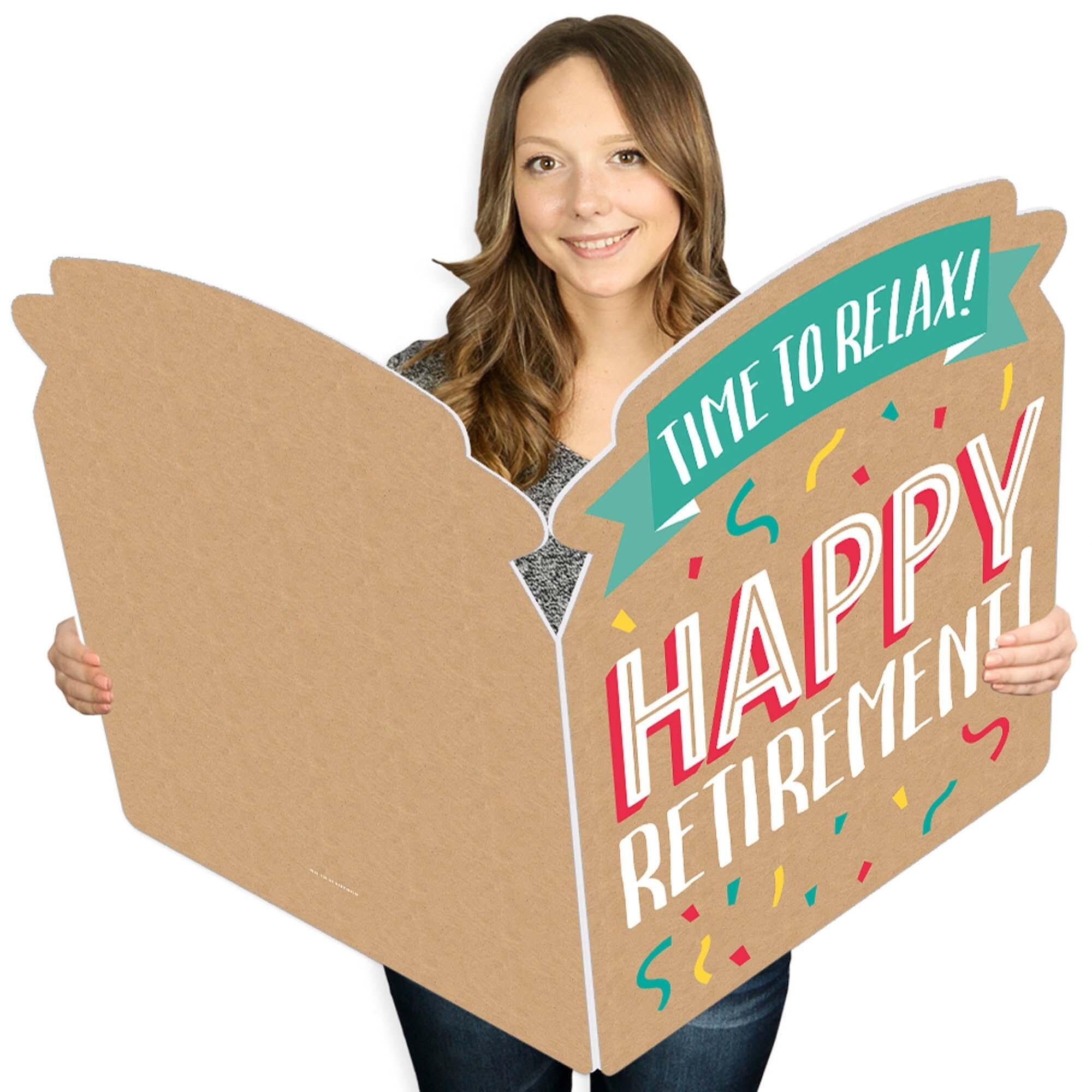 Big Dot of Happiness Retirement Congratulations Giant Greeting Card ...
