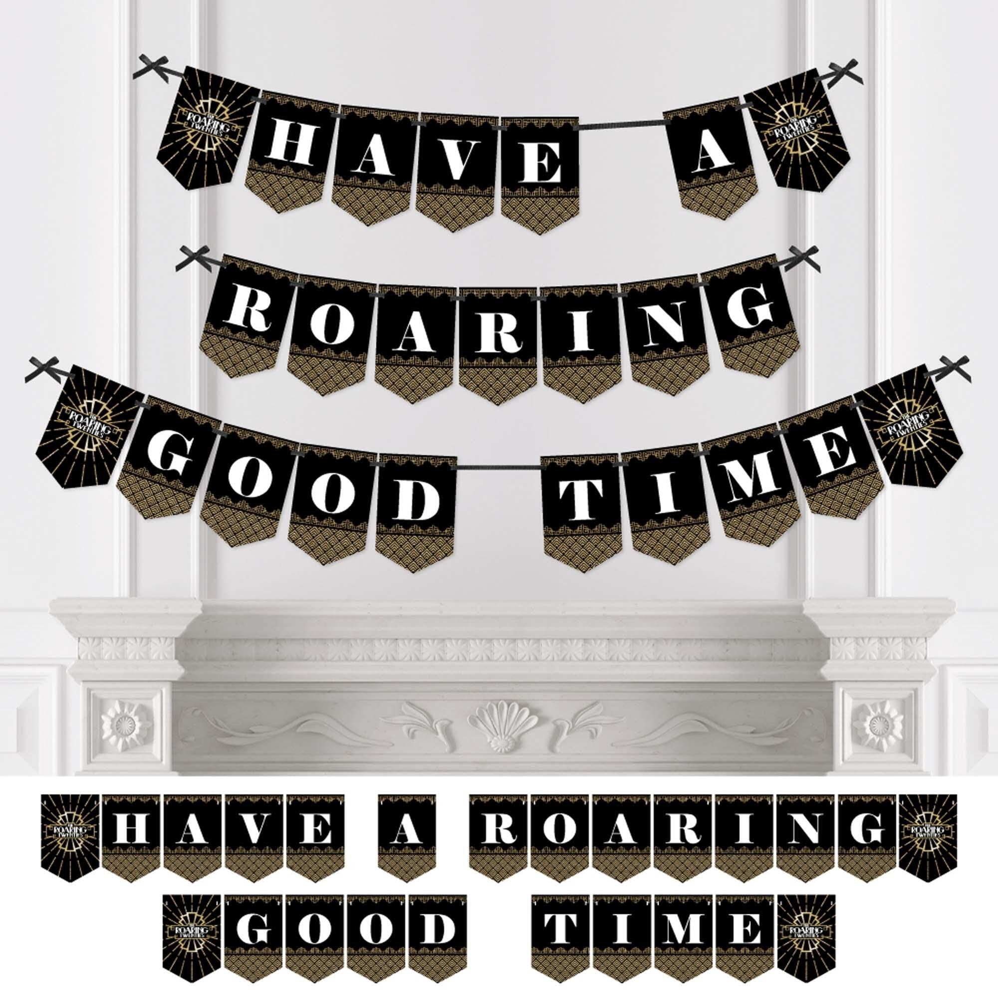 Big Dot of Happiness Roaring 20's - 1920s Art Deco Jazz Party Bunting ...
