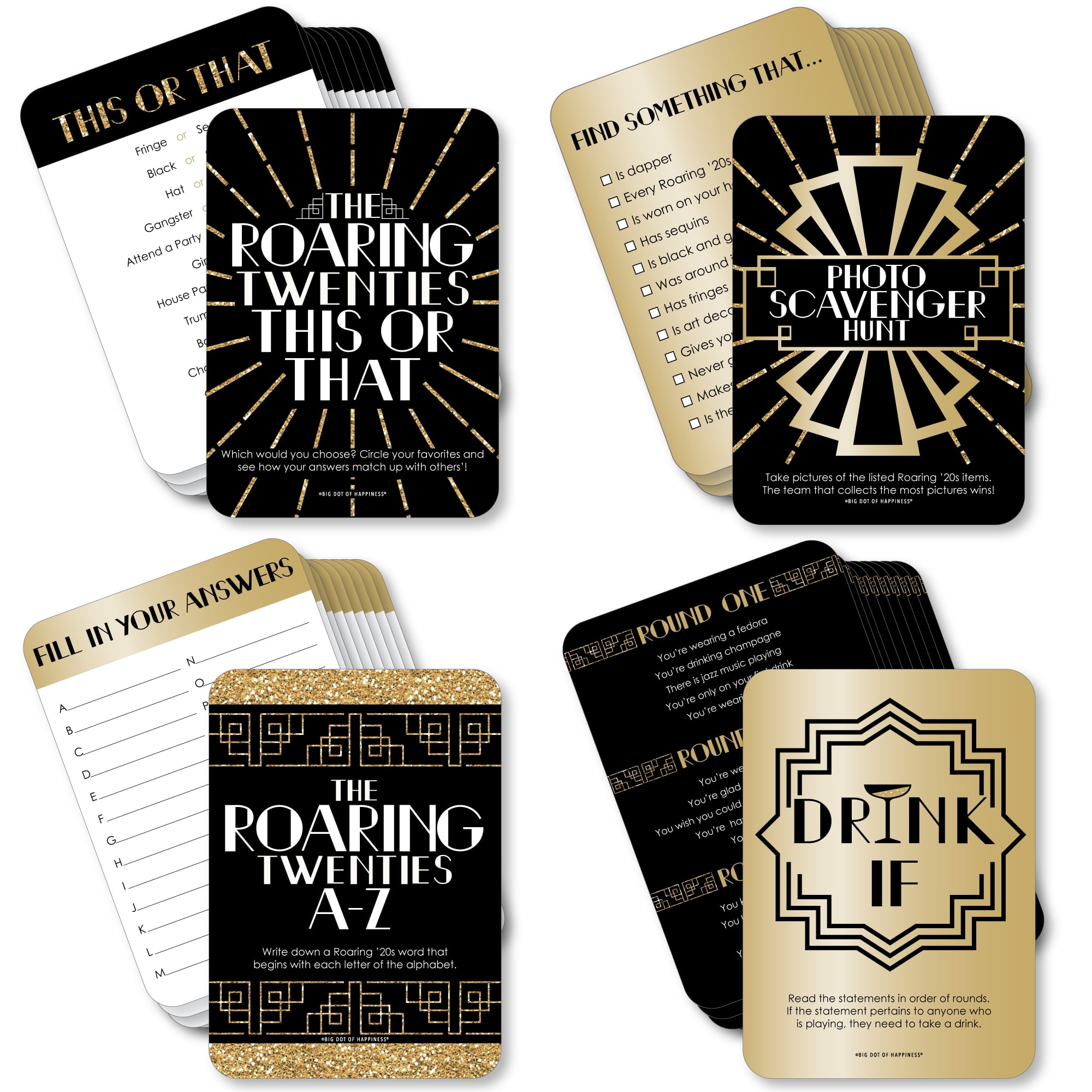 Big Dot of Happiness Roaring 20’s - 4 1920s Art Deco Jazz Party Games ...