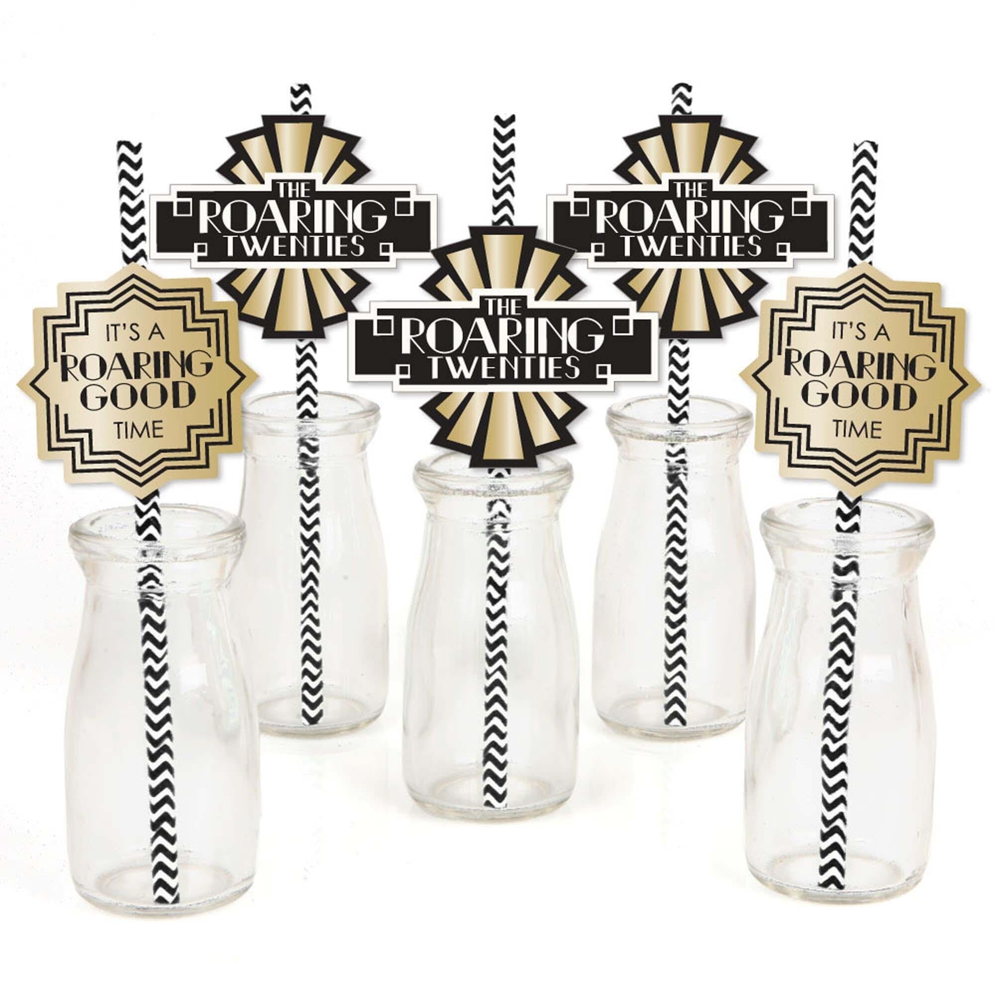 Big Dot of Happiness Roaring 20's - Paper Straw Decor - 1920s Art Deco ...