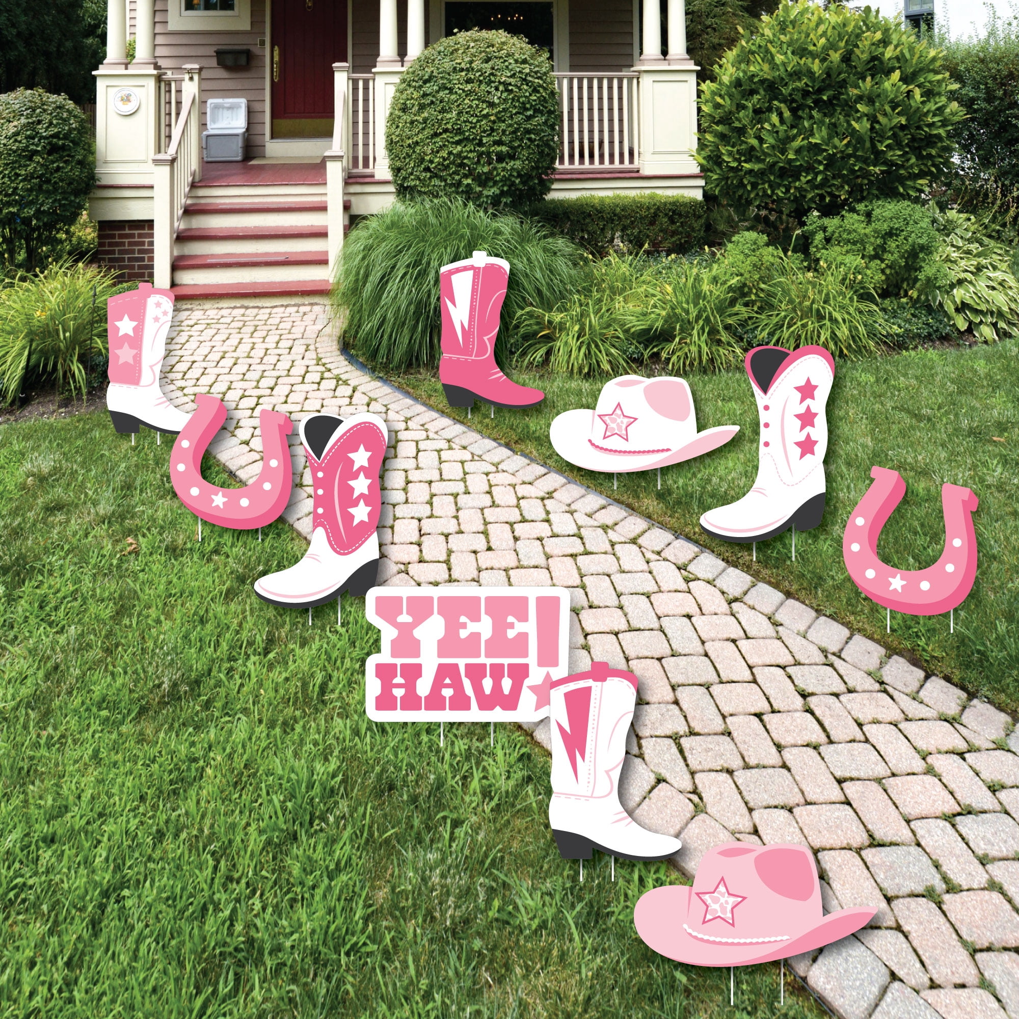 Big Dot of Happiness Rodeo Cowgirl - Cowboy Boots, Hat, and Horseshoe ...
