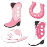 Big Dot of Happiness Rodeo Cowgirl - DIY Shaped Pink Western Party Cut-Outs - 24 Count - Walmart.com