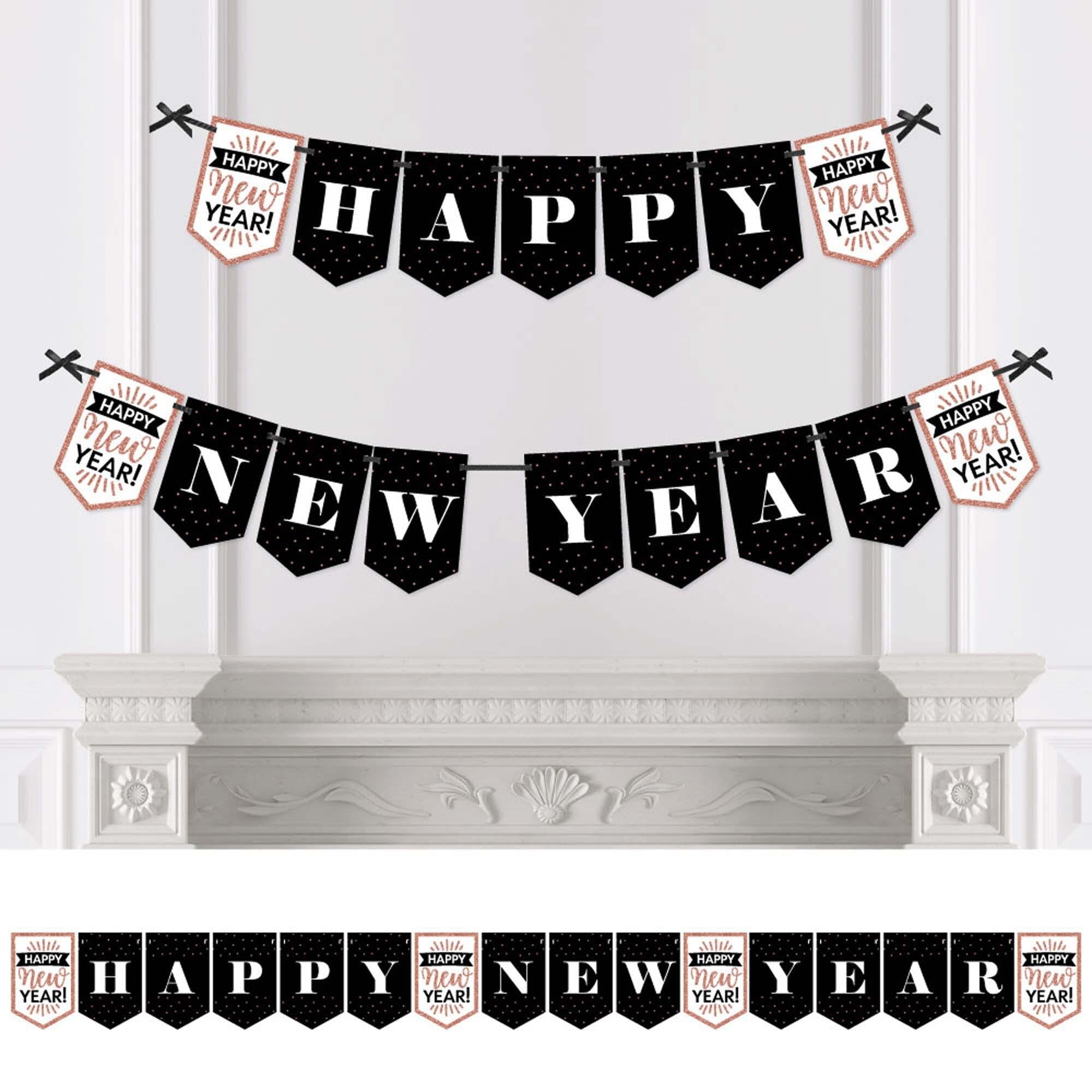 Big Dot of Happiness Rose Gold Happy New Year - New Year's Eve Party ...