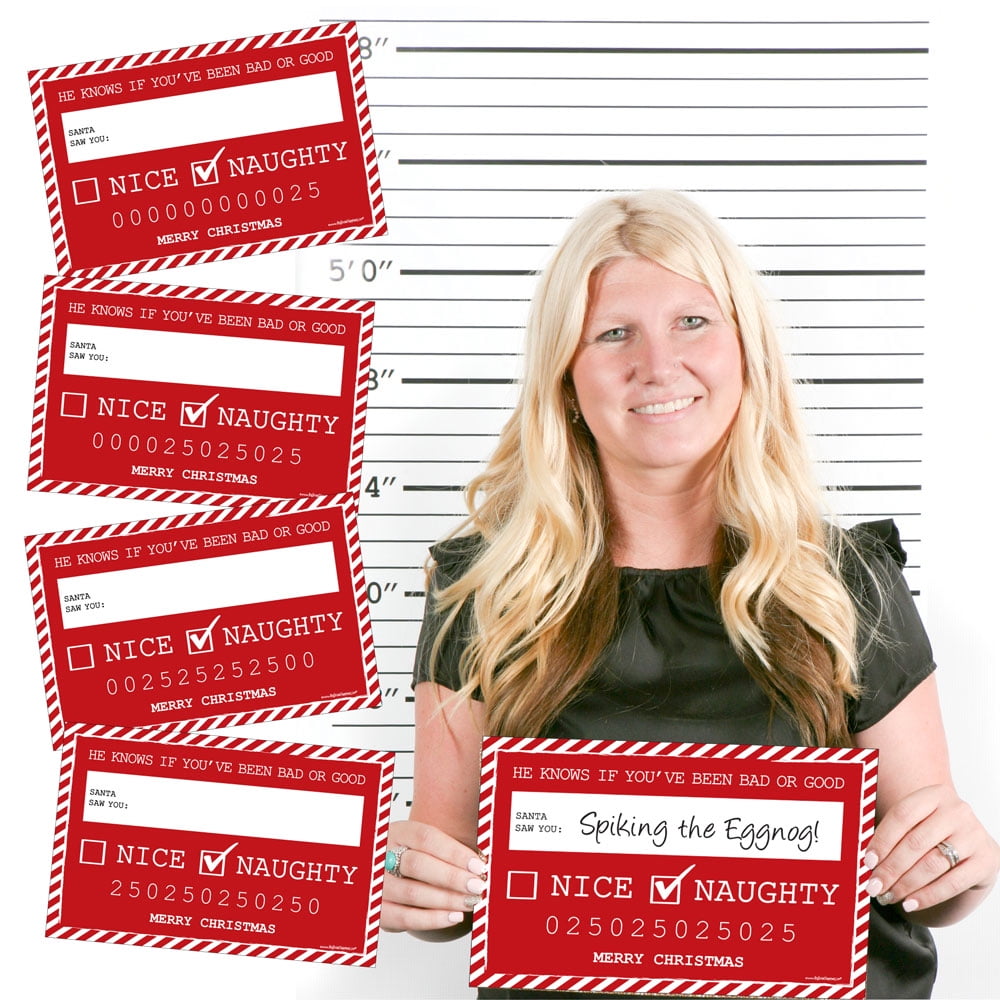 Big Dot of Happiness Santa's Naughty List Mug Shots - Christmas Party ...