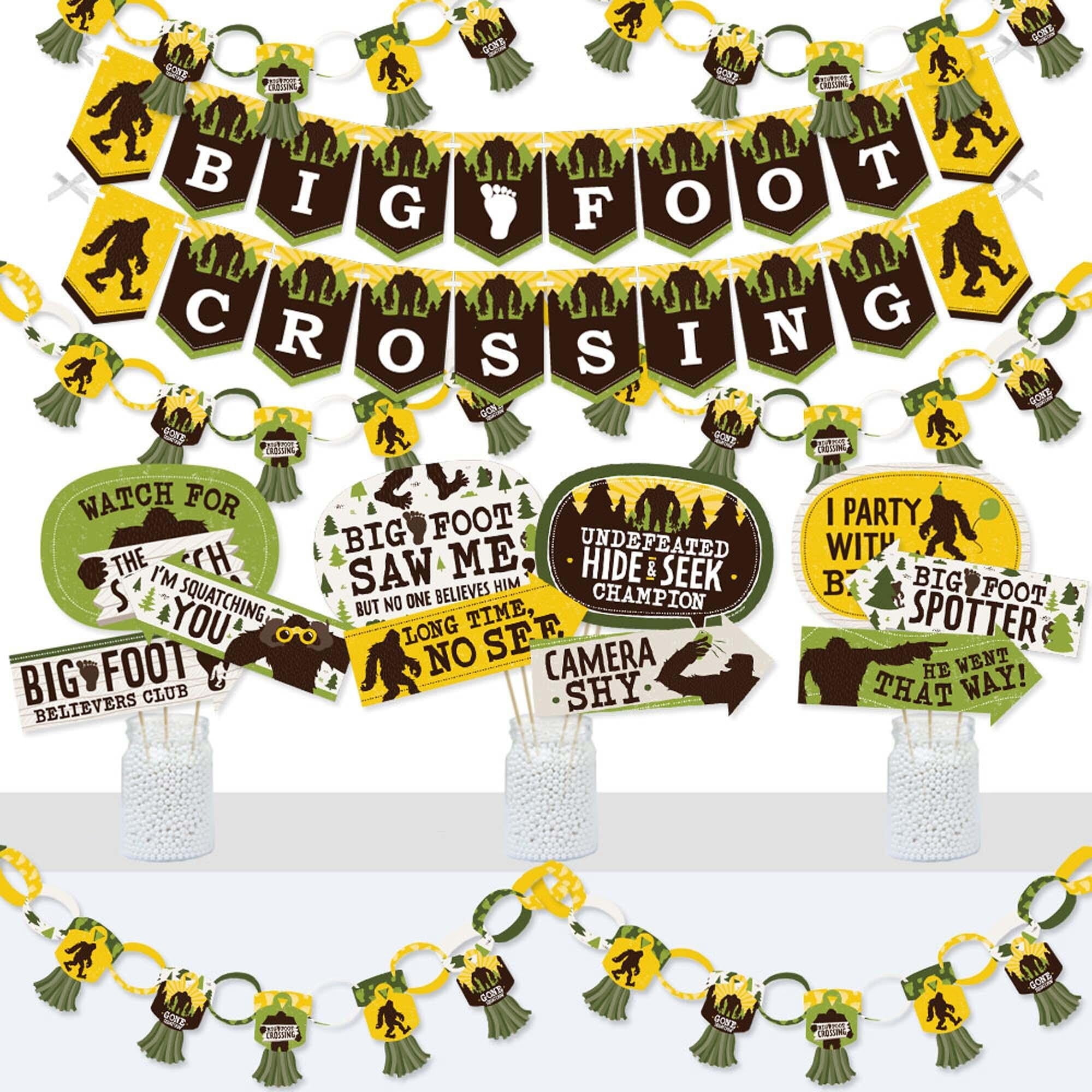 Big Dot of Happiness Sasquatch Crossing - Banner and Photo Booth ...