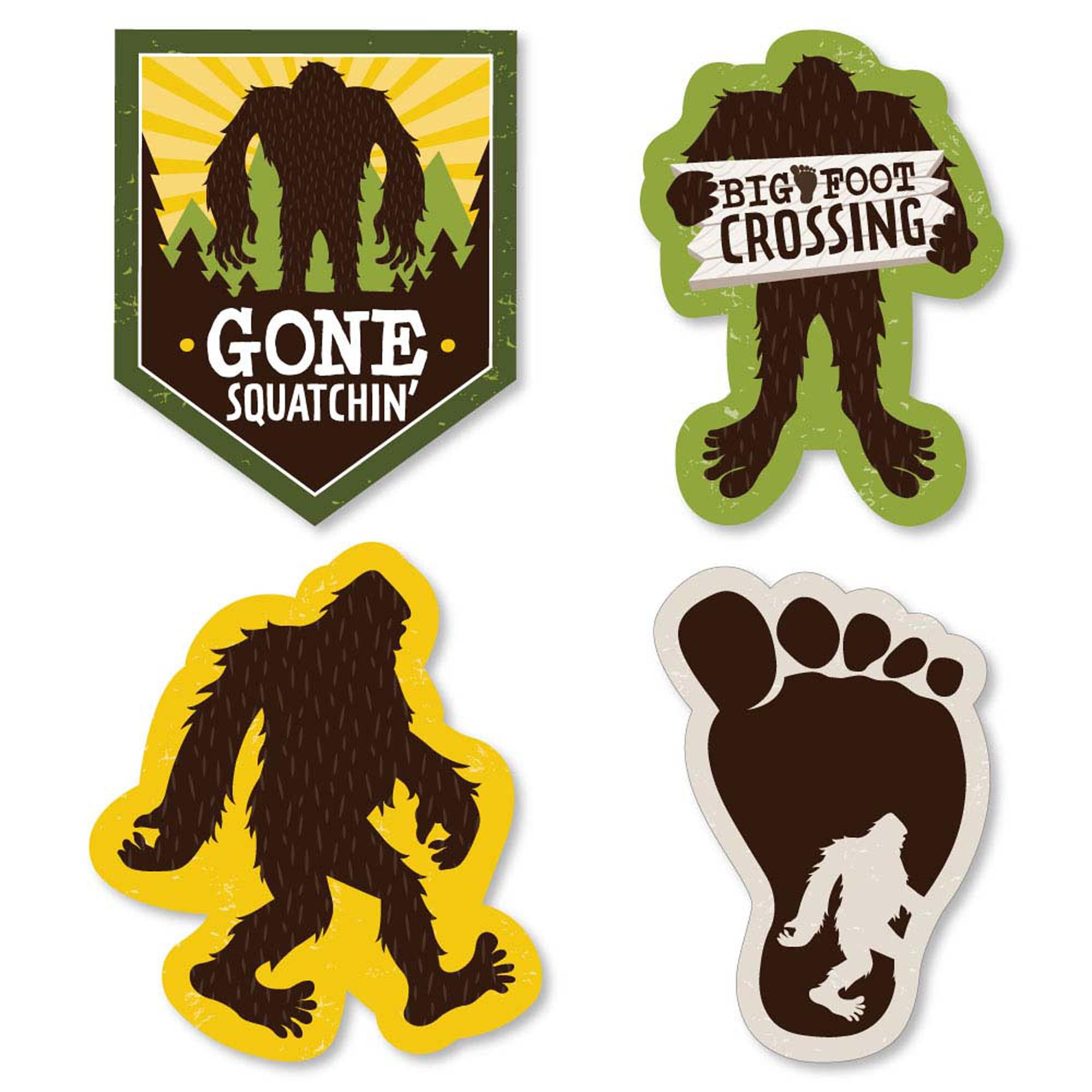 Big Dot of Happiness Sasquatch Crossing - DIY Shaped Bigfoot Party or ...