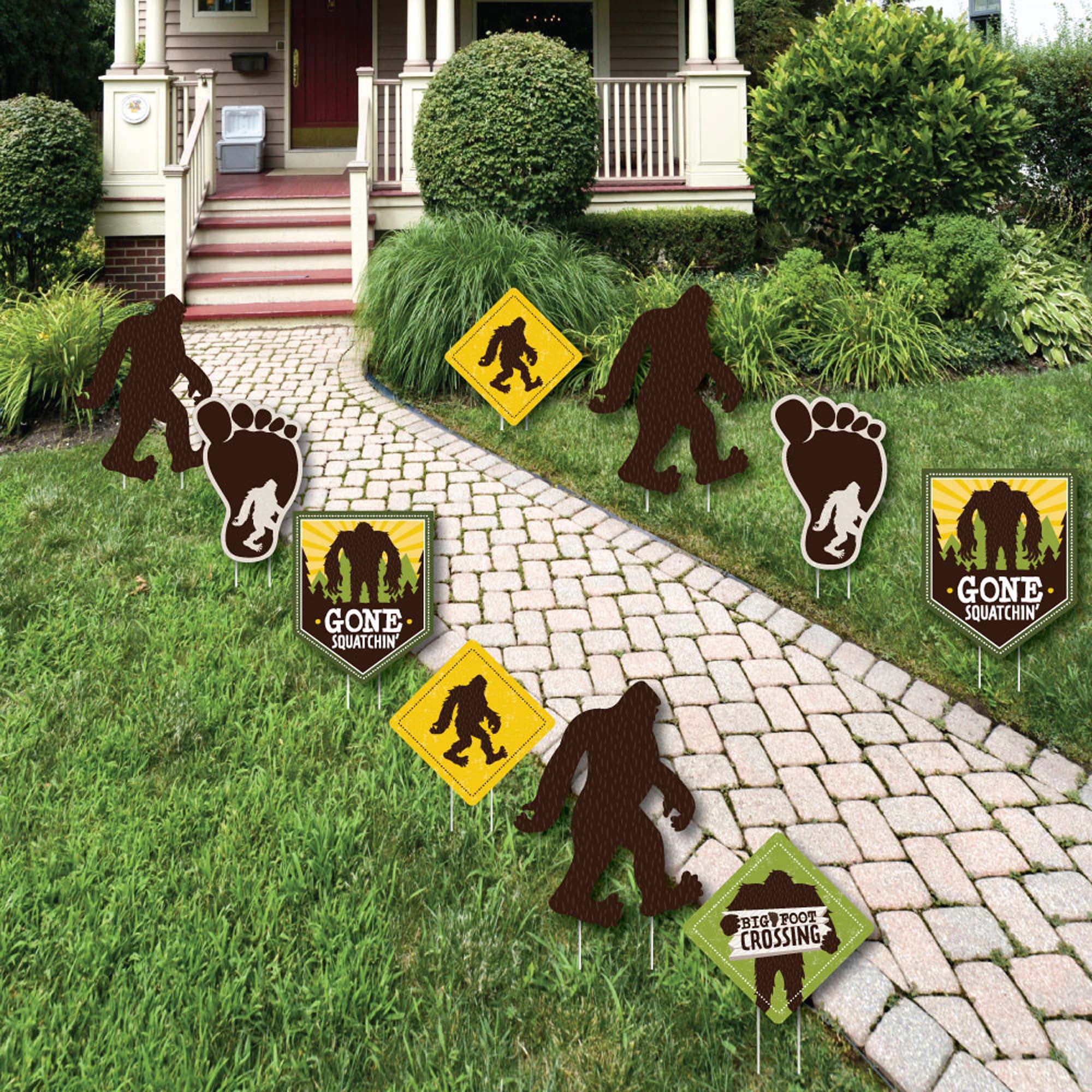 Big Dot of Happiness Sasquatch Crossing - Lawn Decorations - Outdoor ...