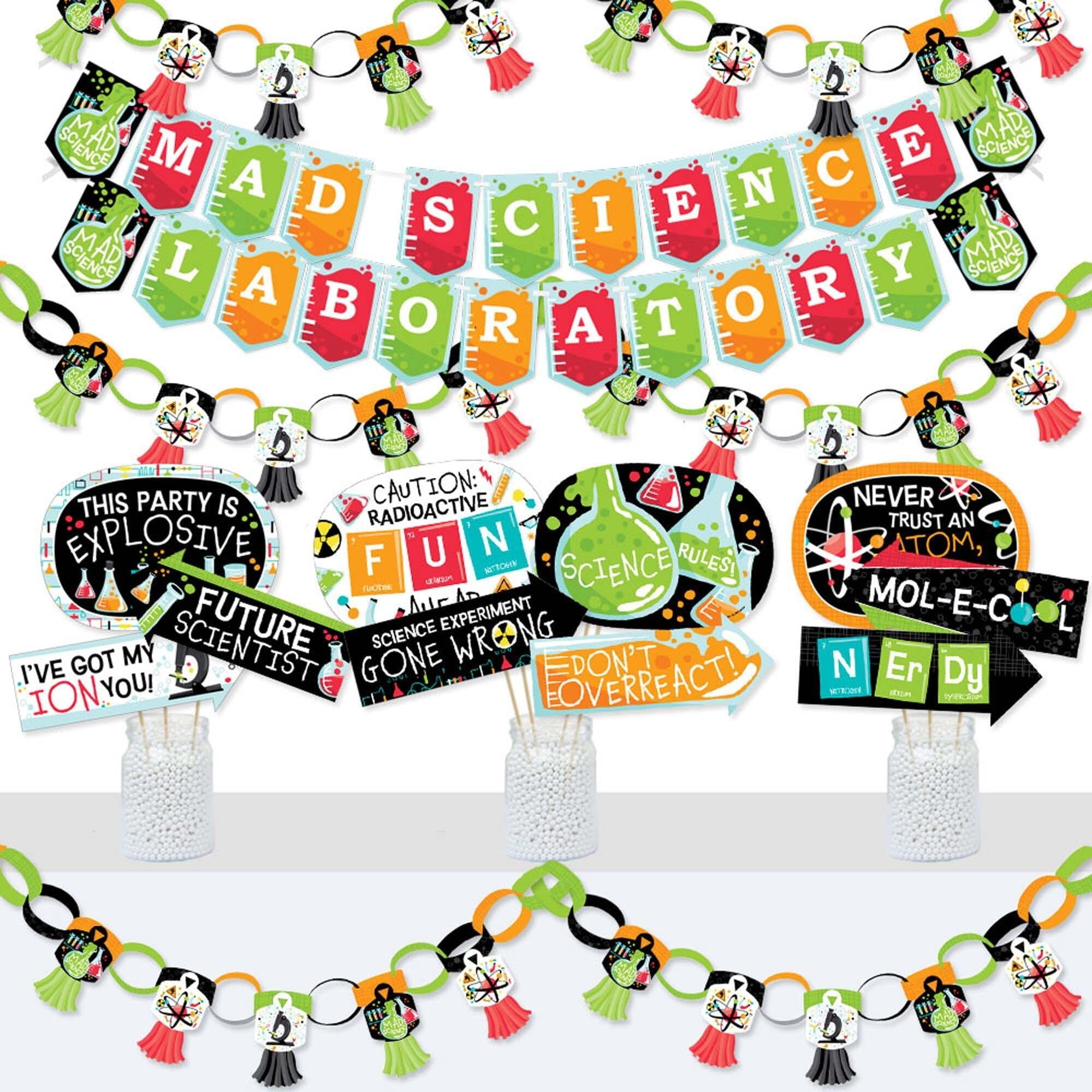 Big Dot of Happiness Scientist Lab - Banner and Photo Booth Decorations ...