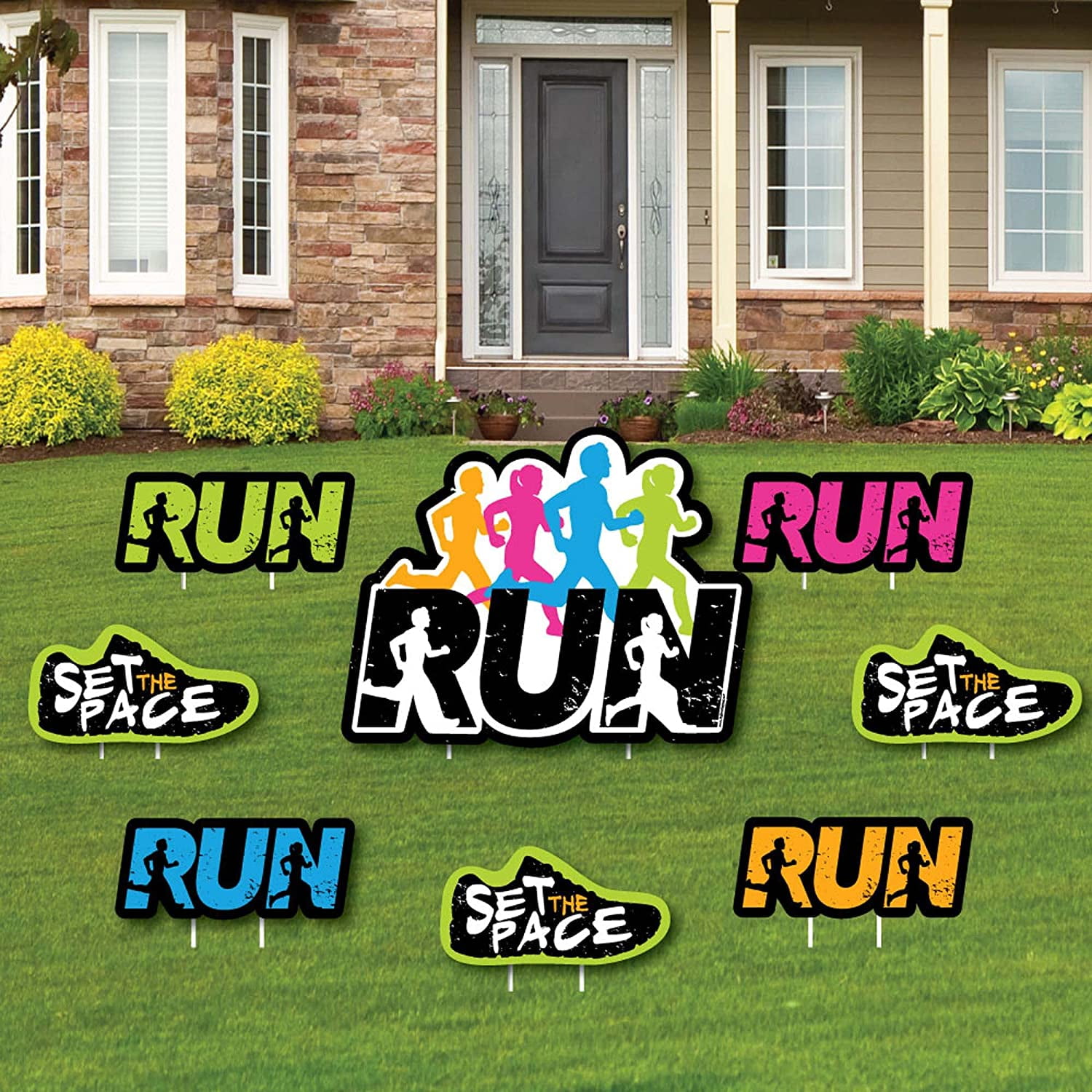 Big Dot of Happiness Set the Pace - Running - Yard Sign and Outdoor ...