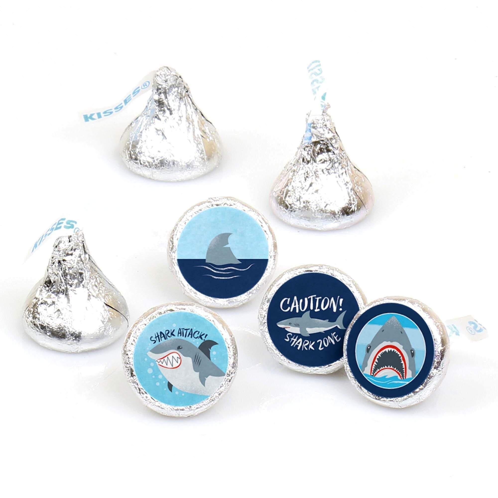 Big Dot of Happiness Shark Zone - Jawsome Shark Birthday Round Candy ...