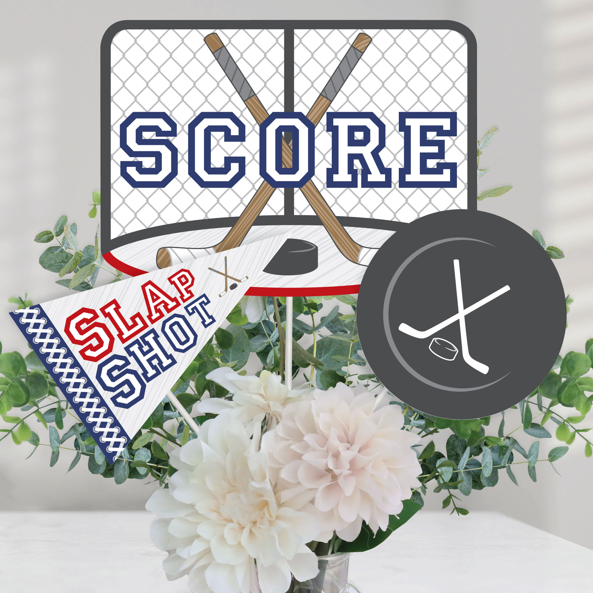 Big Dot of Happiness Shoots and Scores - Hockey - Baby Shower or ...