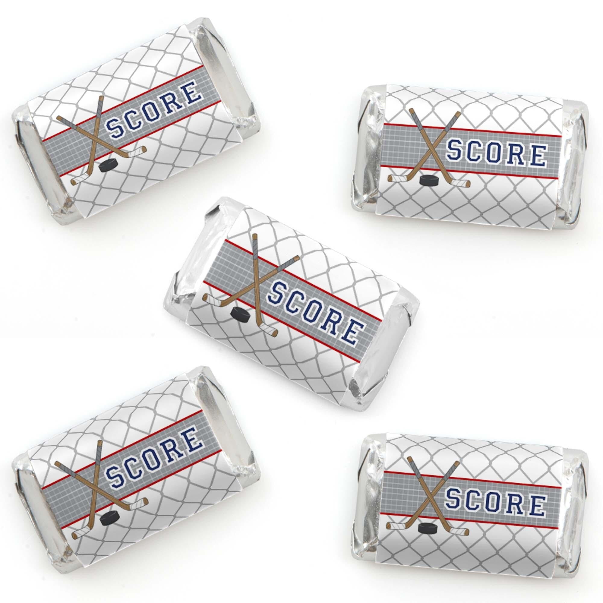 Big Dot of Happiness Shoots and Scores - Hockey - Mini Candy Bar ...