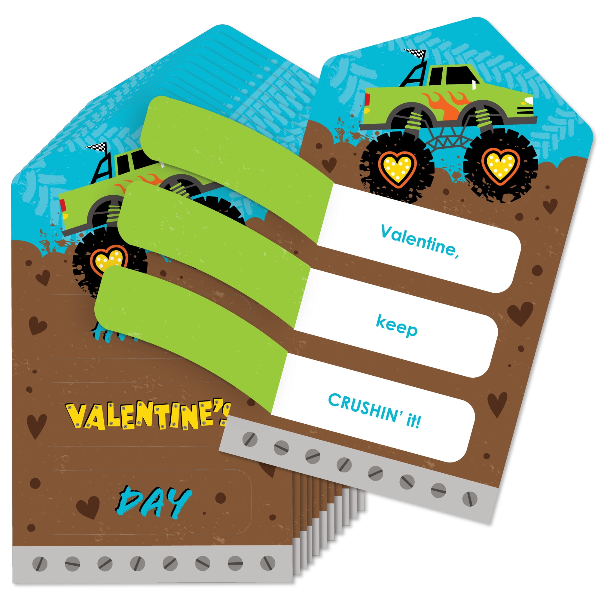 Big Dot of Happiness Smash and Crash - Monster Truck - Cards for Kids ...