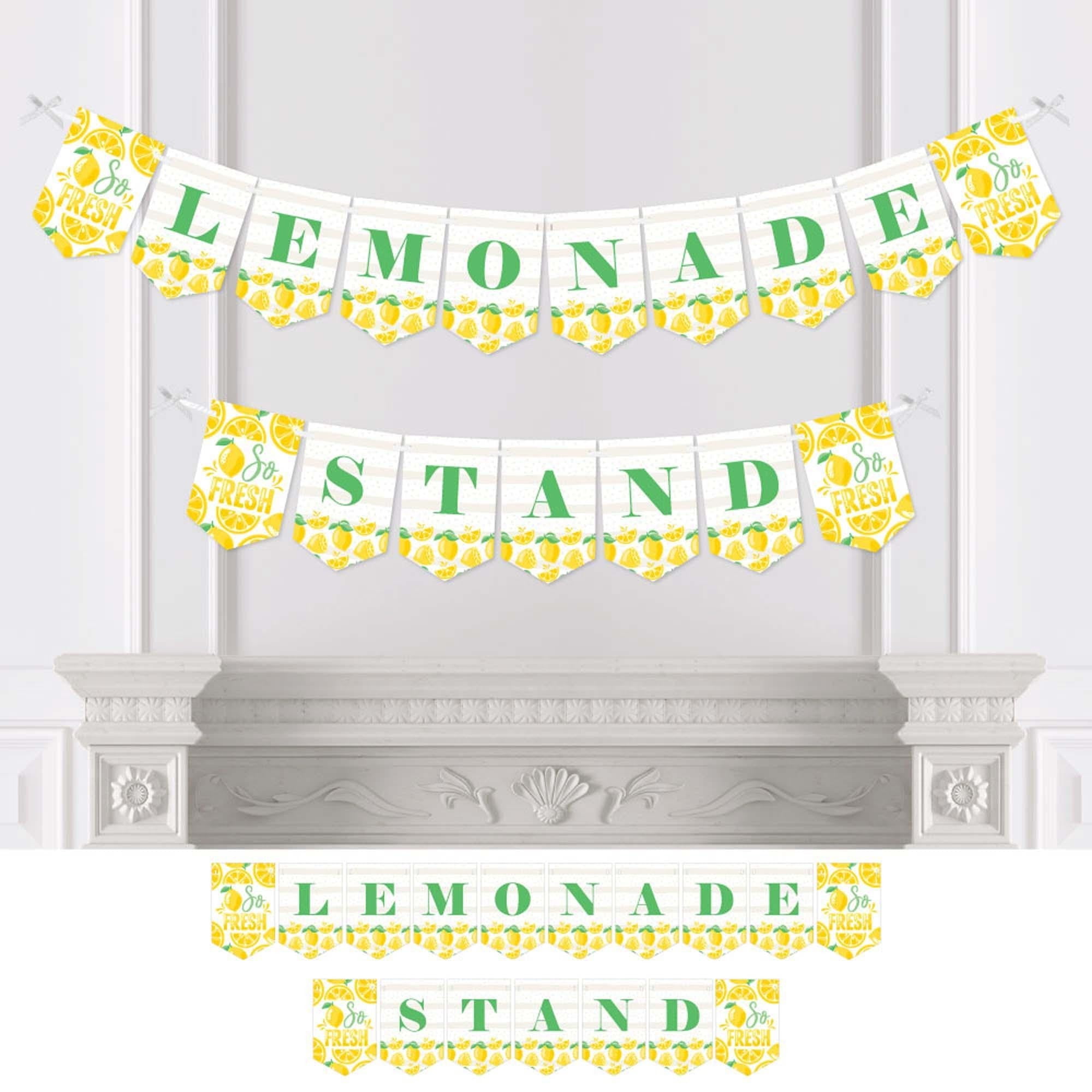 Big Dot of Happiness So Fresh - Lemon - Citrus Lemonade Party Bunting ...