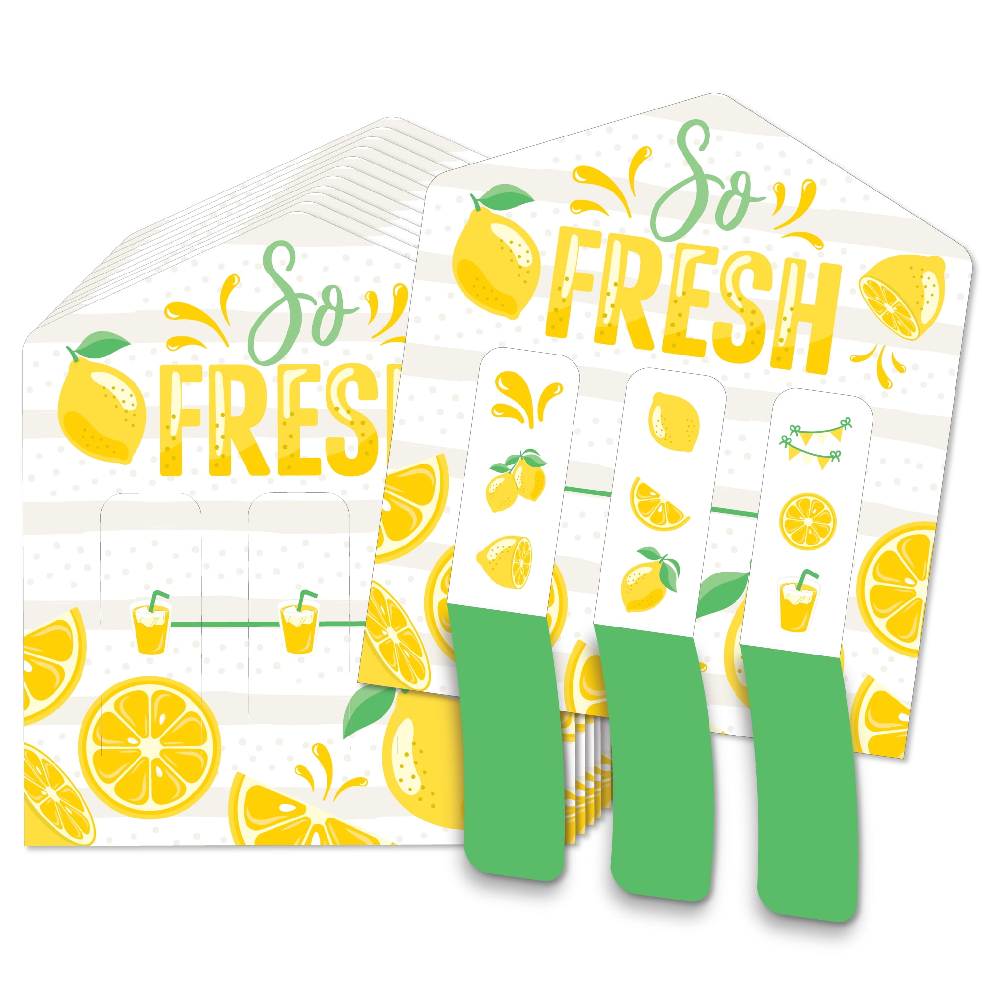 Big Dot of Happiness So Fresh - Lemon - Citrus Lemonade Party Game Pickle Cards - Pull Tabs 3-in ...