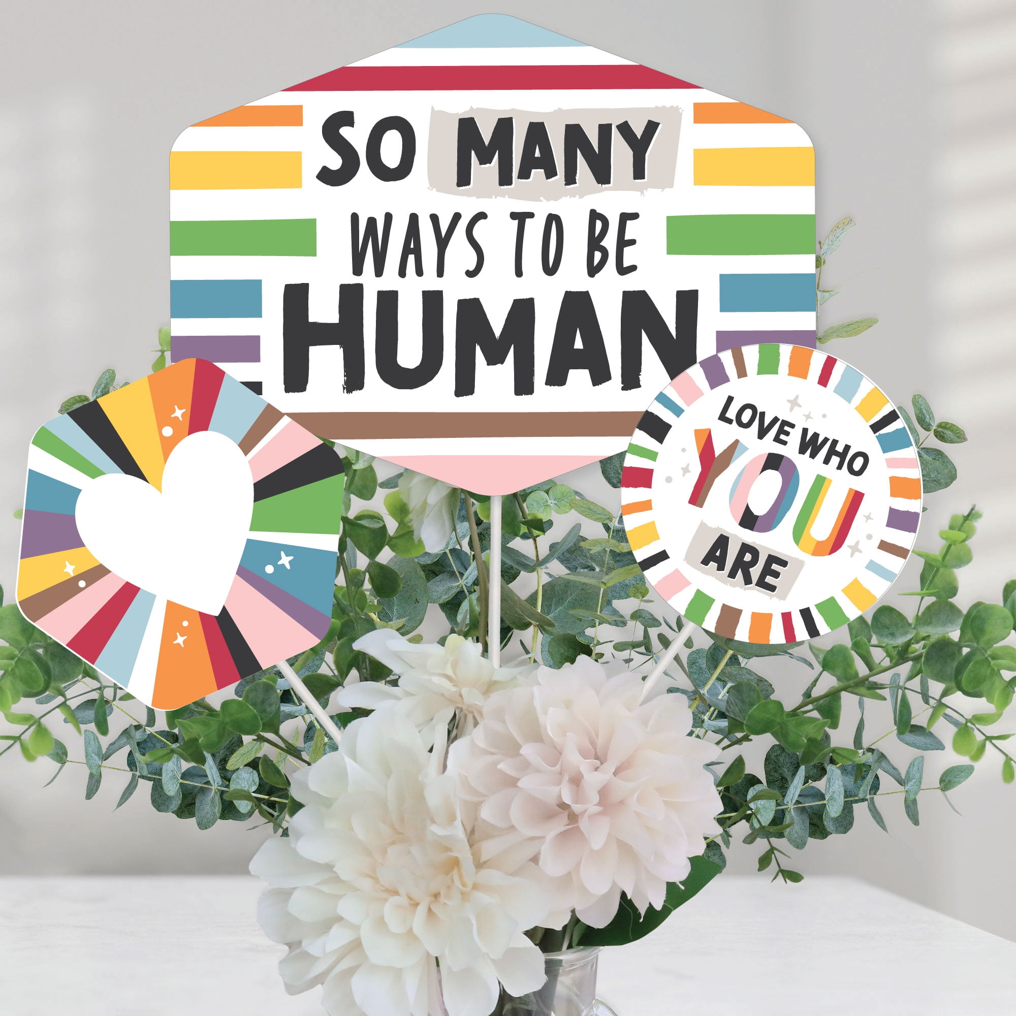 Big Dot of Happiness So Many Ways to Be Human - Pride Party Centerpiece ...