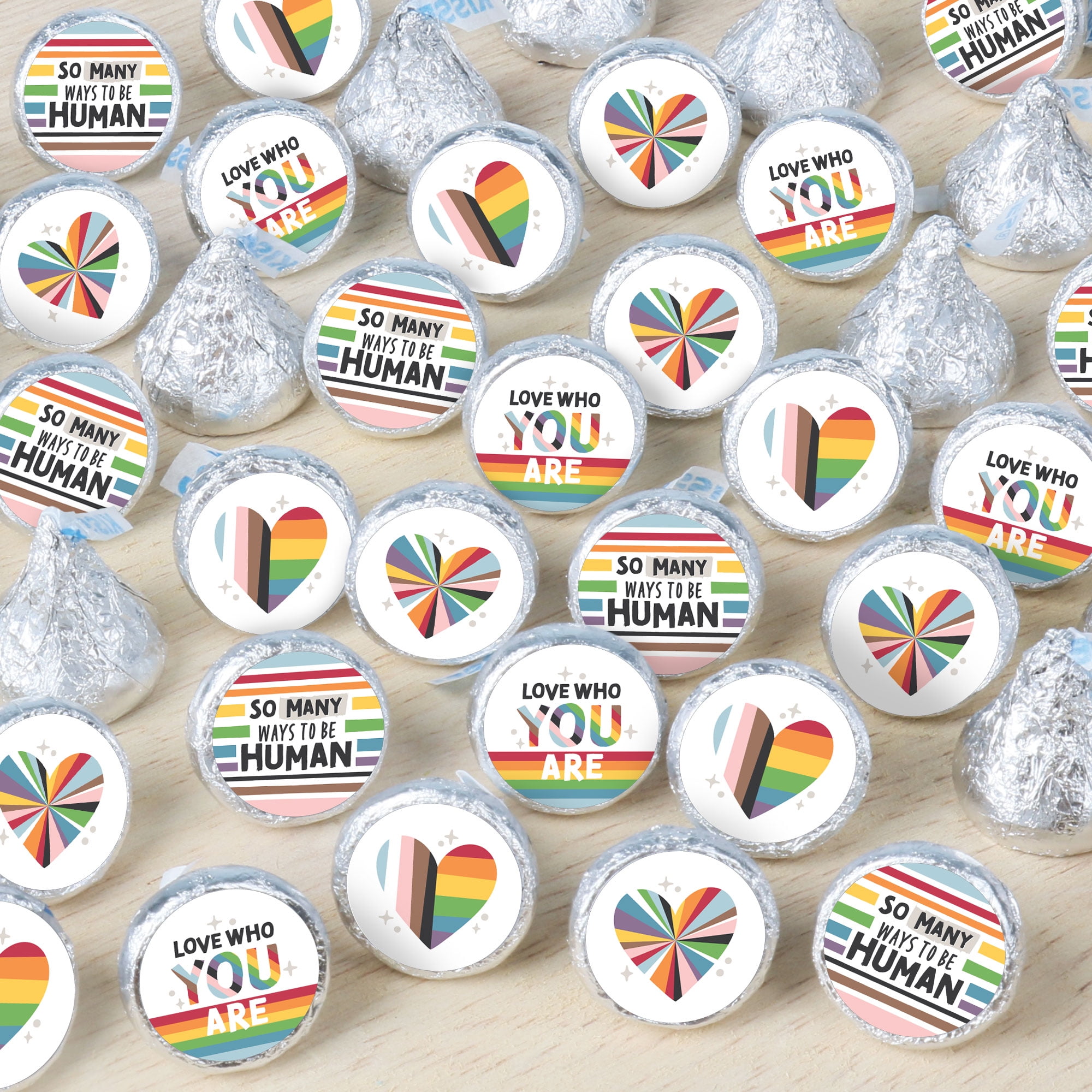Big Dot of Happiness So Many Ways to Be Human - Pride Party Small Round ...