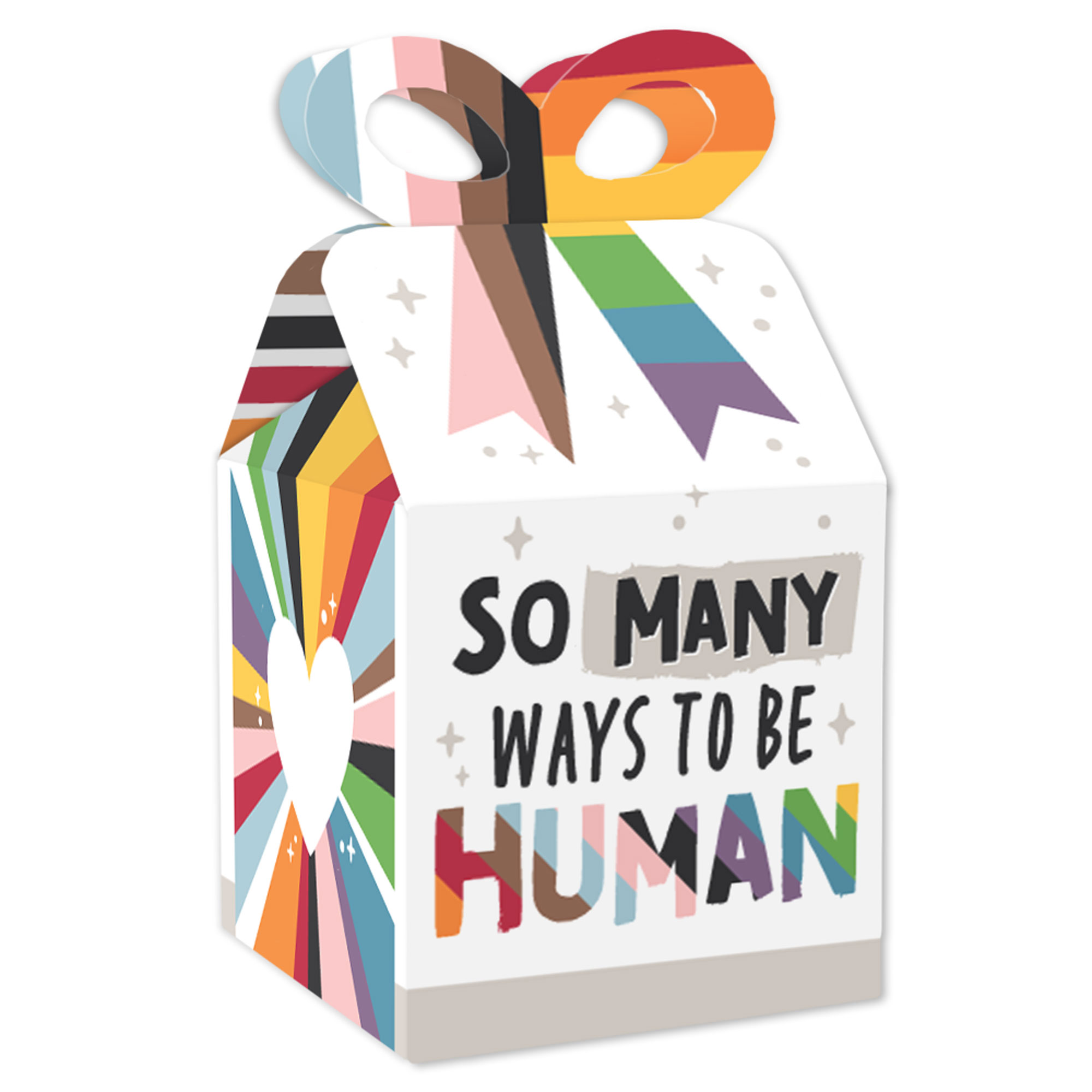 Big Dot of Happiness So Many Ways to Be Human - Square Favor Gift Boxes ...