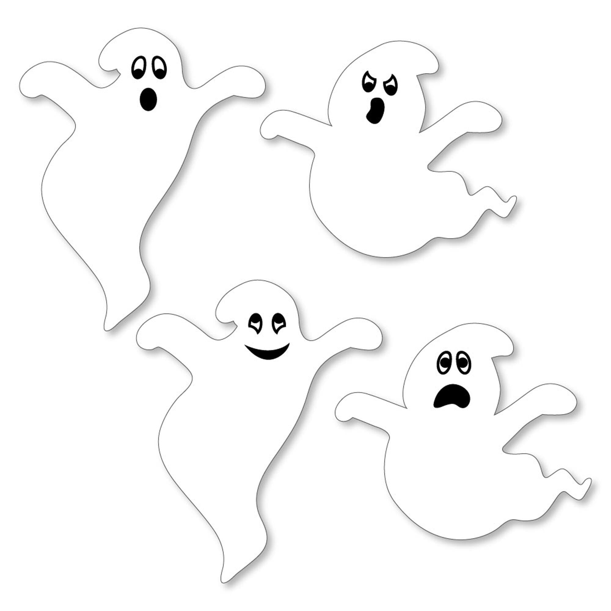 Big Dot of Happiness Spooky Ghost - DIY Shaped Halloween Party Cut-Outs ...
