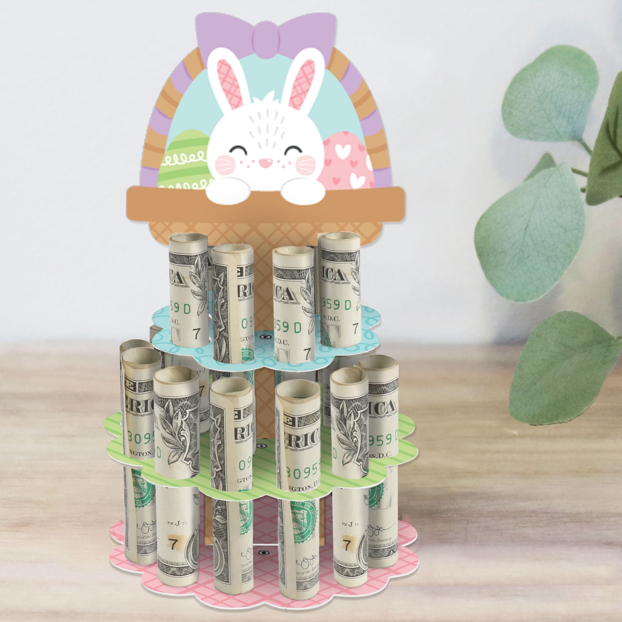Big Dot of Happiness Spring Easter Bunny - DIY Happy Easter Party Money ...