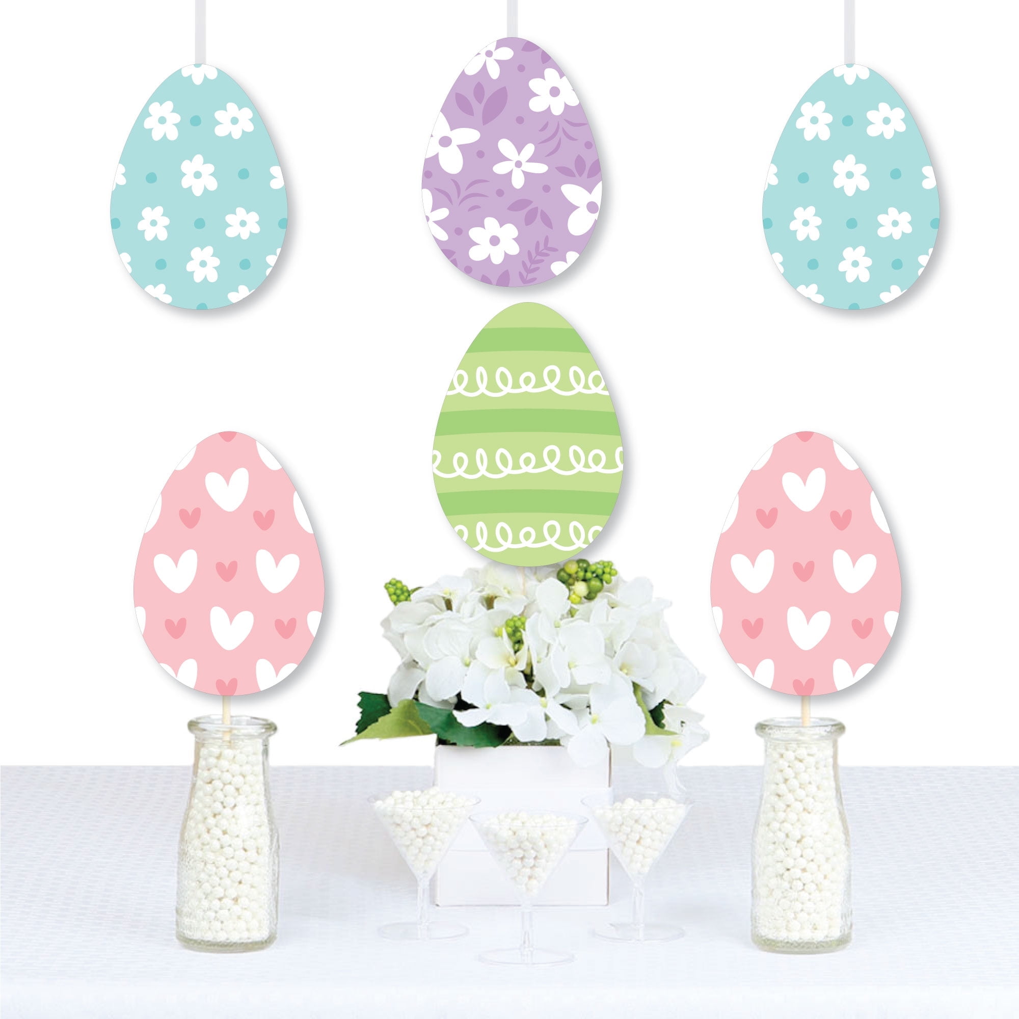 Big Dot of Happiness Spring Easter Bunny - Egg Decorations DIY Happy ...