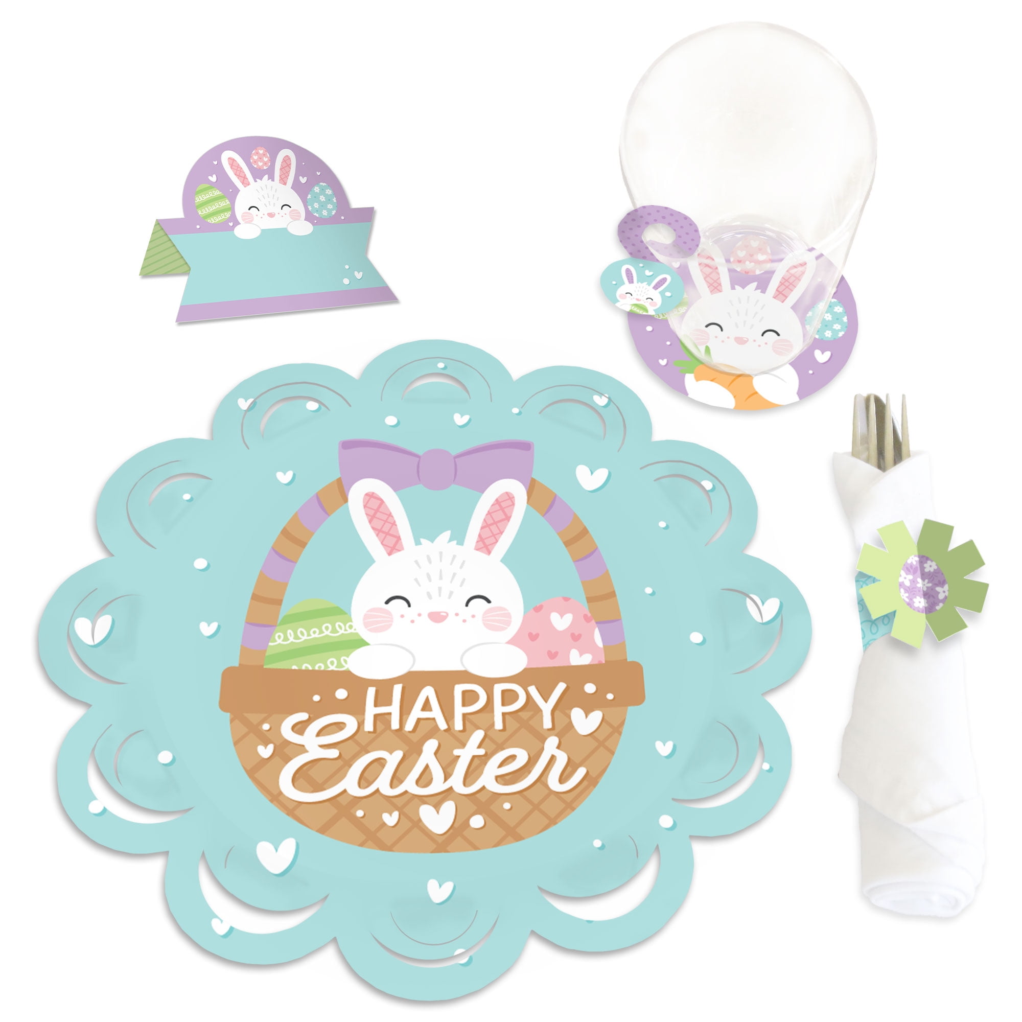 Big Dot of Happiness Spring Easter Bunny - Happy Easter Party Paper ...