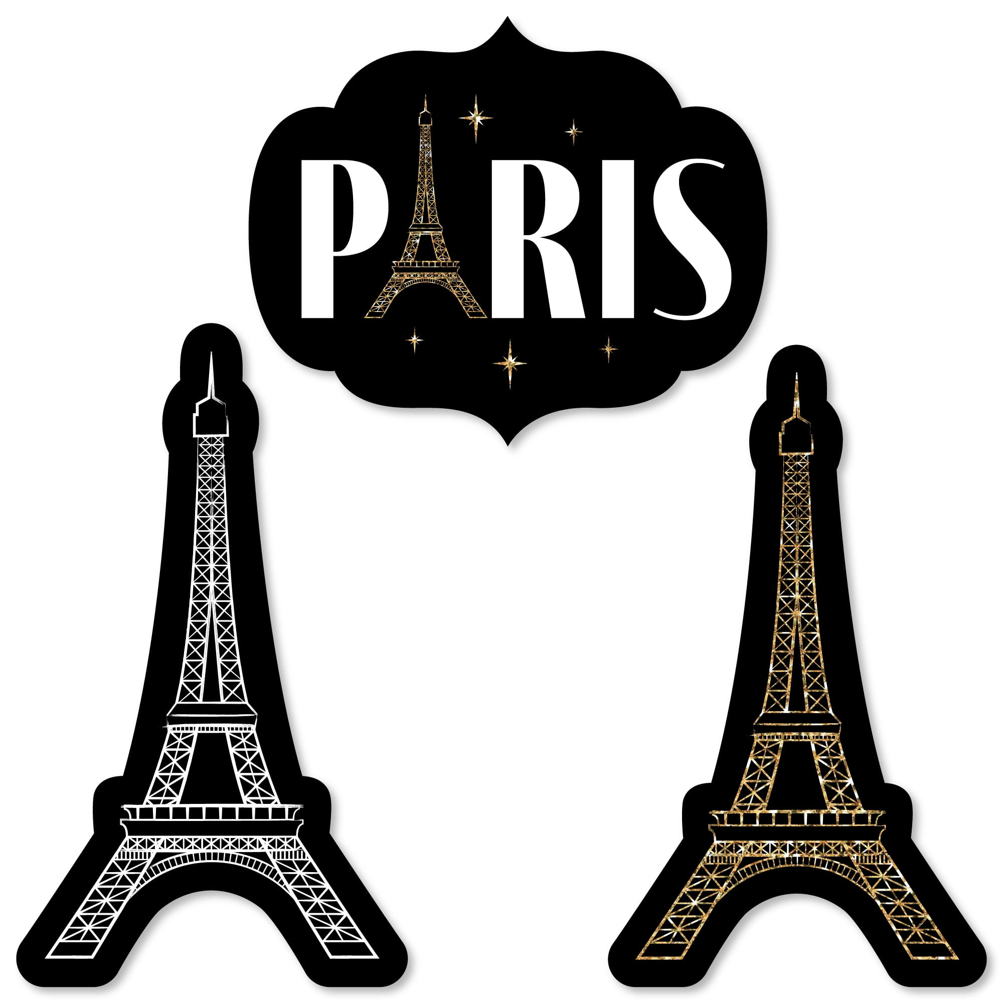 Big Dot of Happiness Stars Over Paris - DIY Shaped Parisian Themed ...