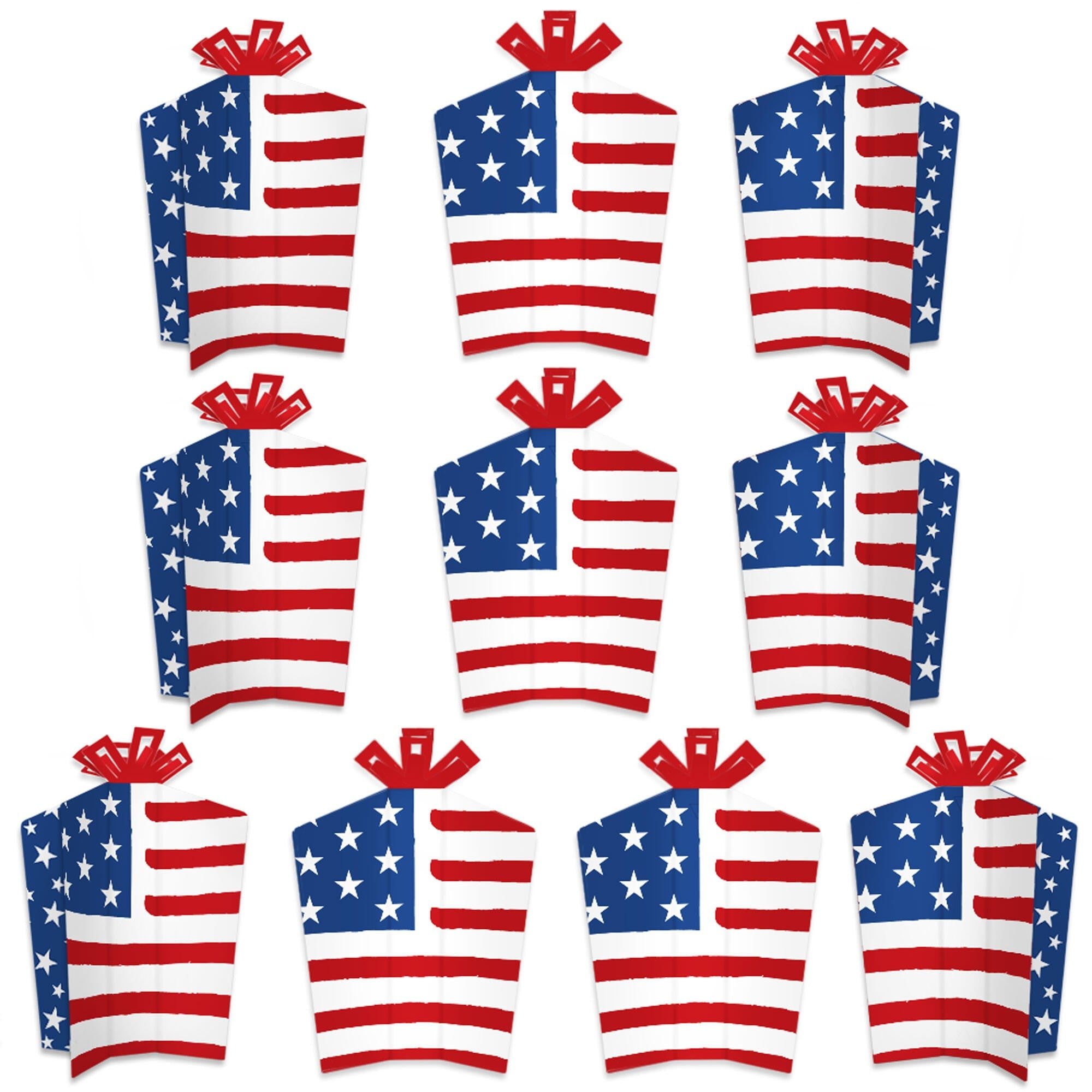 Big Dot of Happiness Stars & Stripes - Table Decorations - Memorial Day ...
