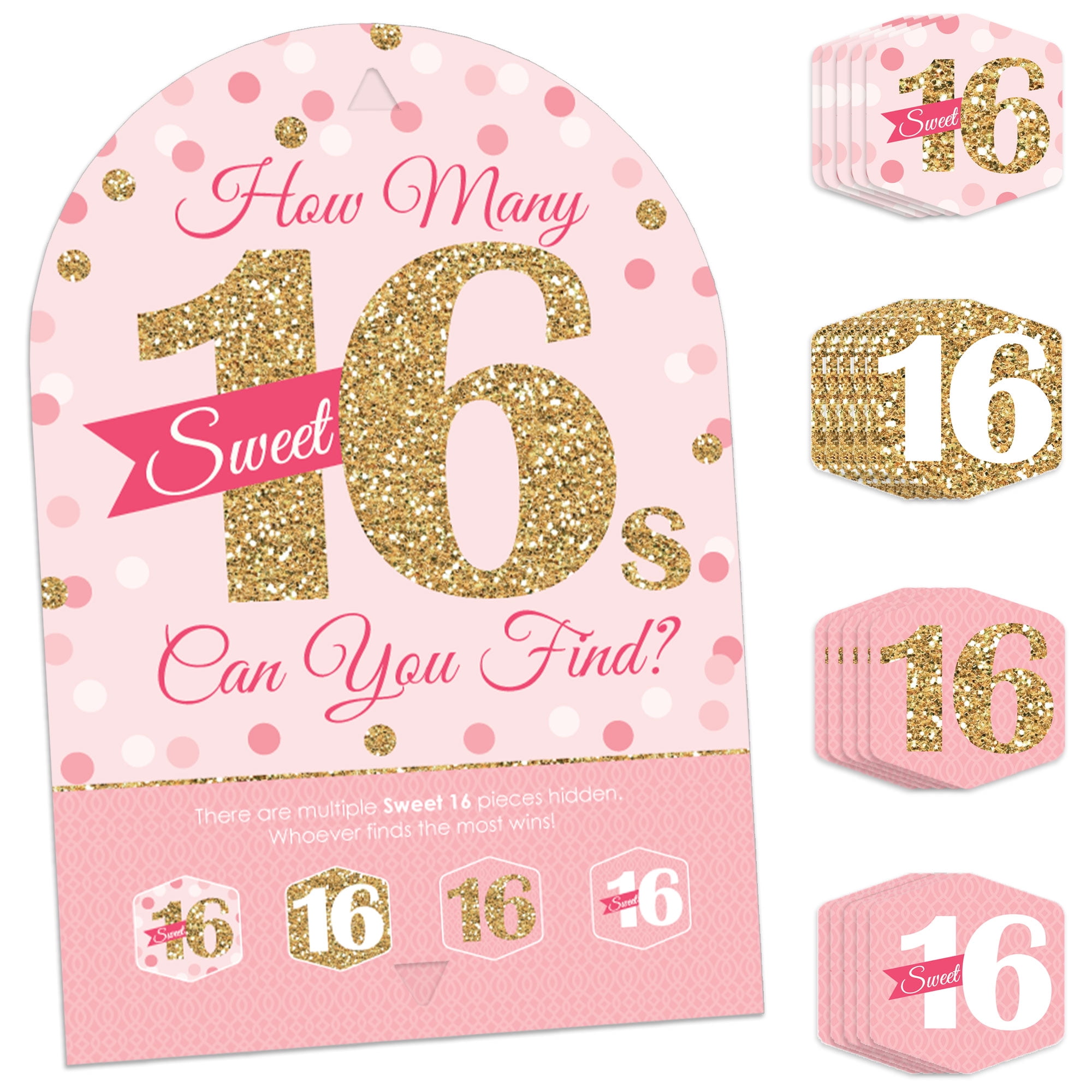 Big Dot of Happiness Sweet 16 - 16th Birthday Party Scavenger Hunt - 1 ...