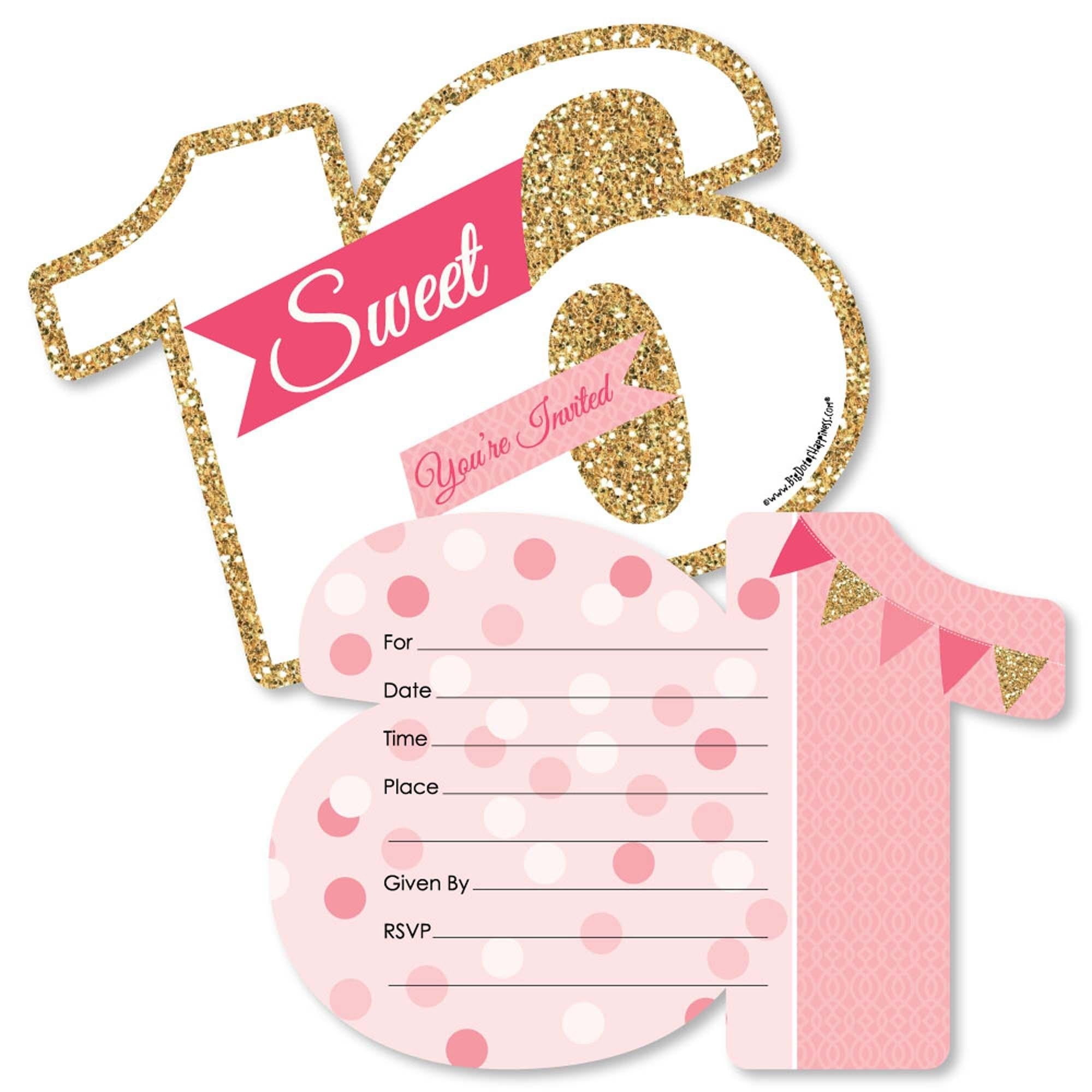 Unique Party Invitations Sweet 16