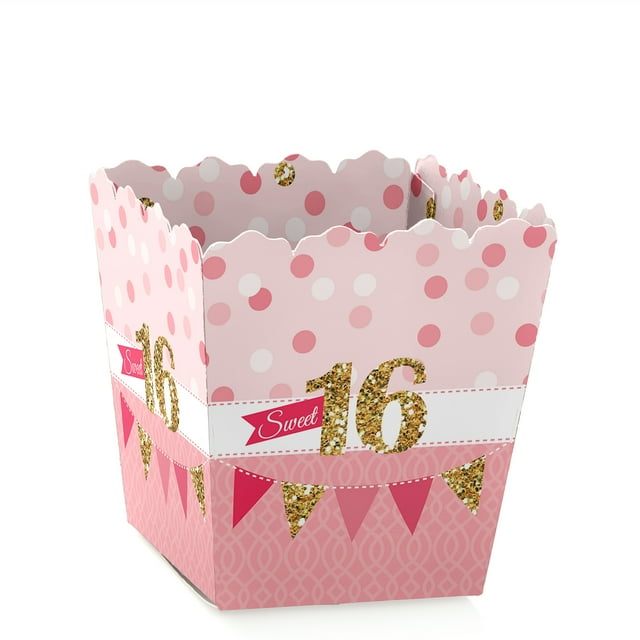 Big Dot of Happiness Sweet 16 - Party Mini Favor Boxes - Birthday Party ...