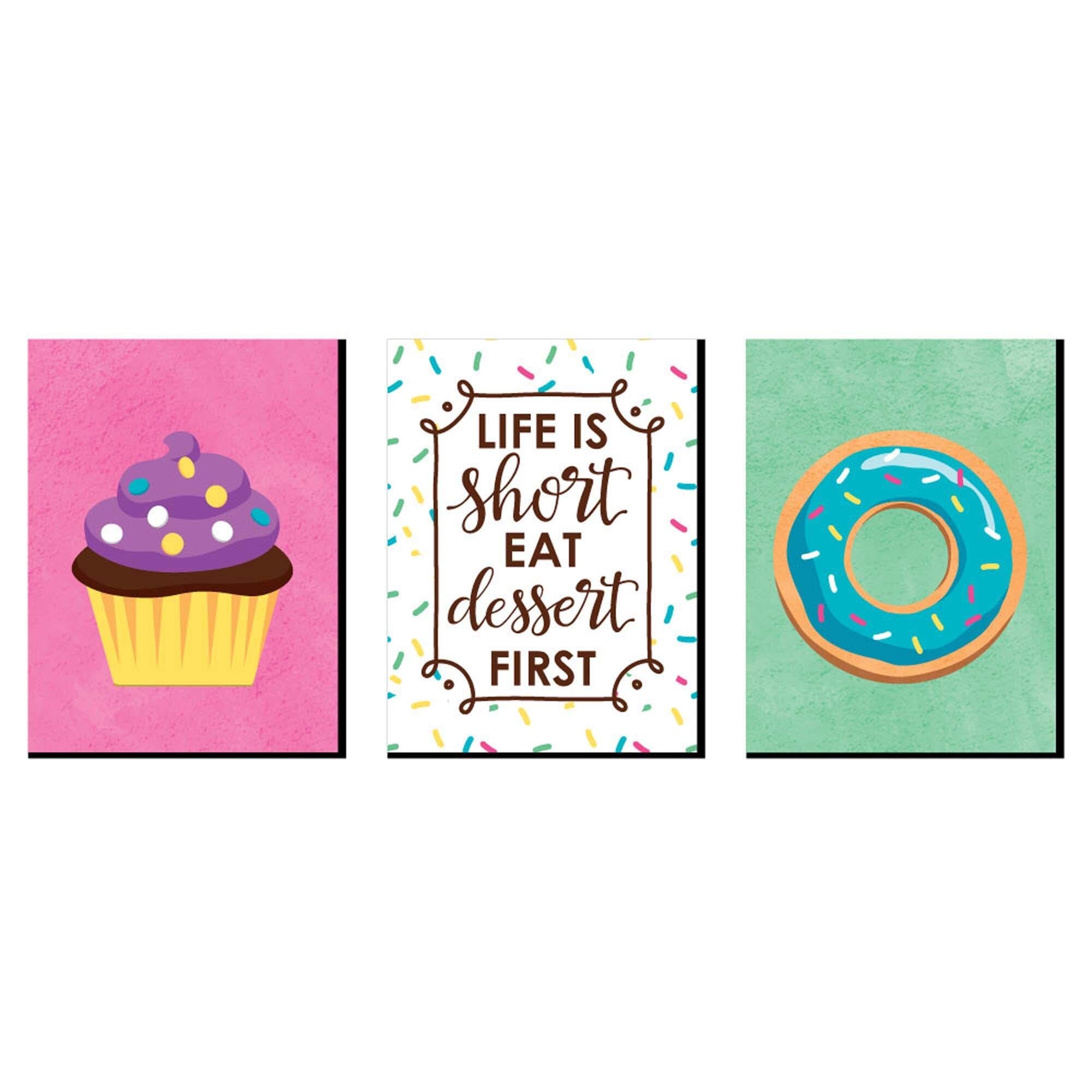 Big Dot of Happiness Sweet Shoppe - Cupcake Nursery Wall Art, Donut ...