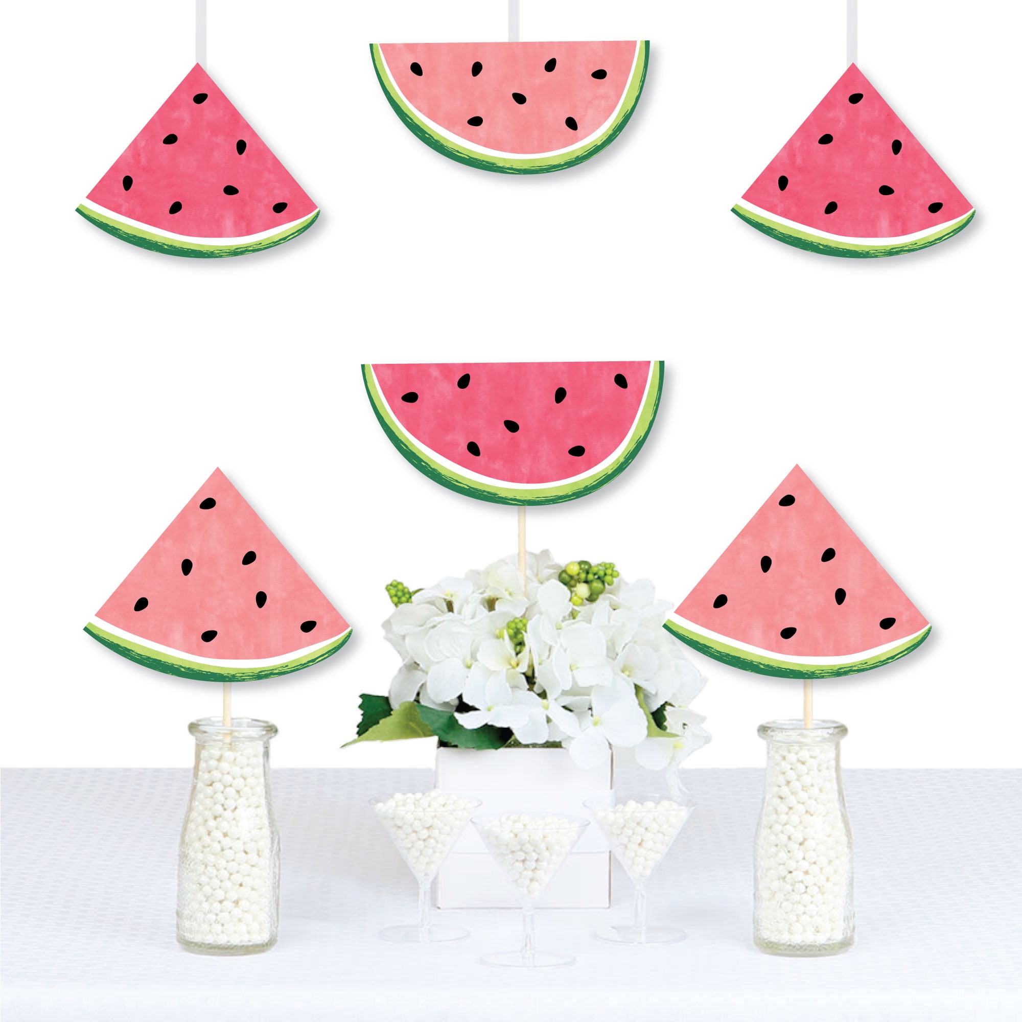 Big Dot of Happiness Sweet Watermelon - Decorations DIY Fruit Party ...