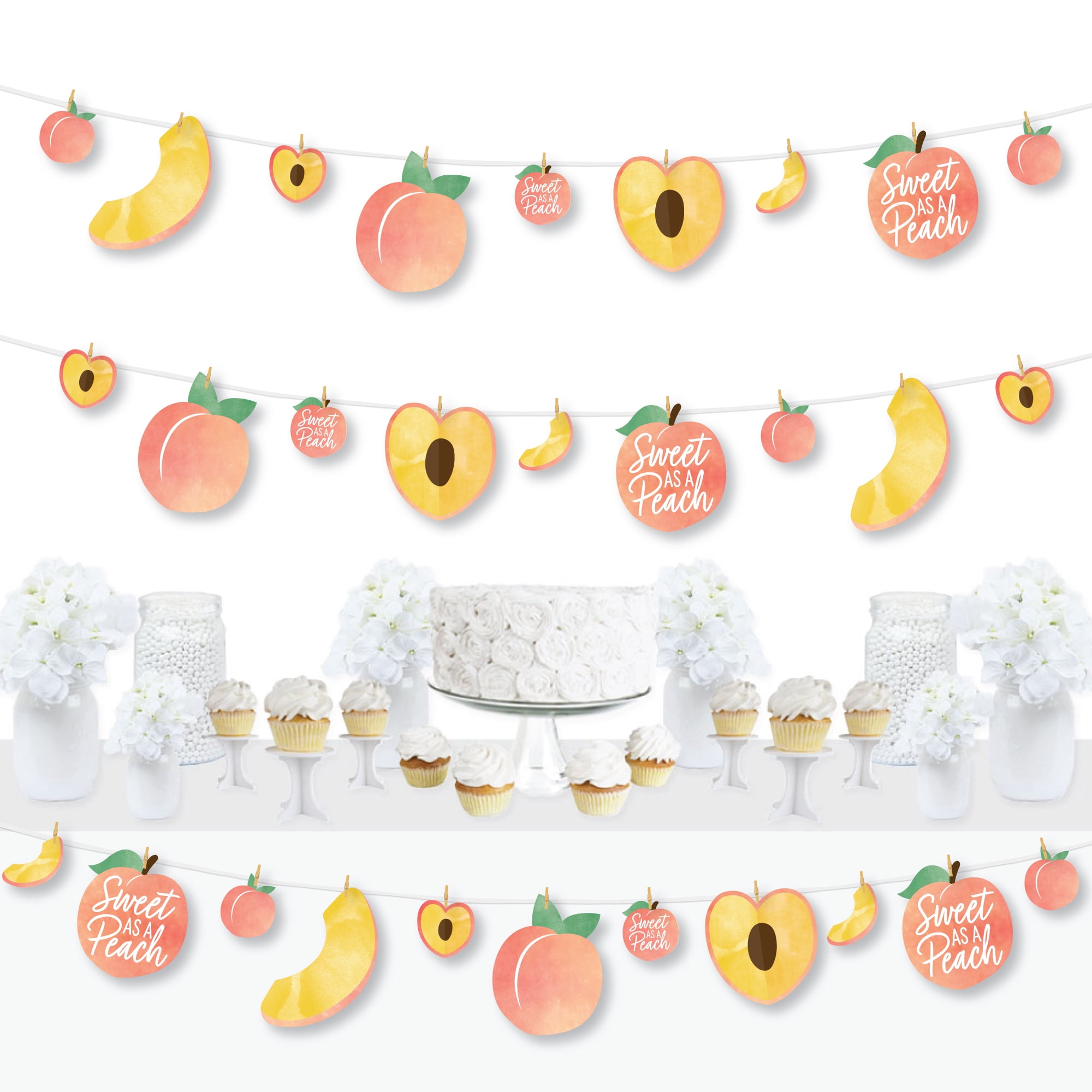 Big Dot of Happiness Sweet as a Peach - Fruit Themed Baby Shower or ...