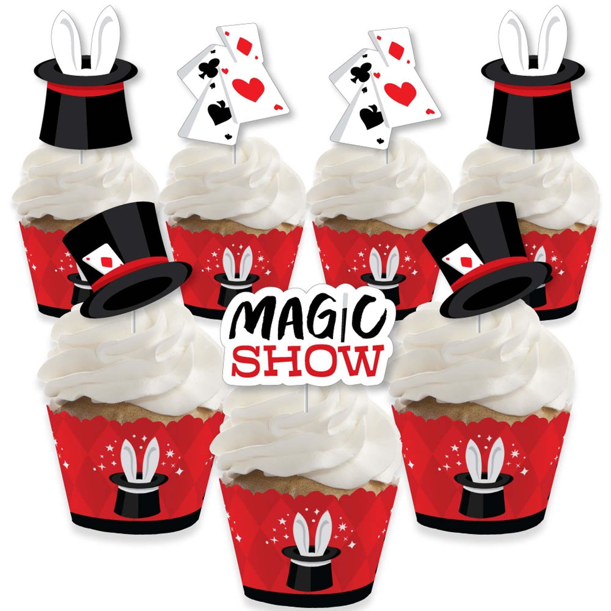 Big Dot of Happiness Ta-Da, Magic Show - Cupcake Decoration - Magical ...