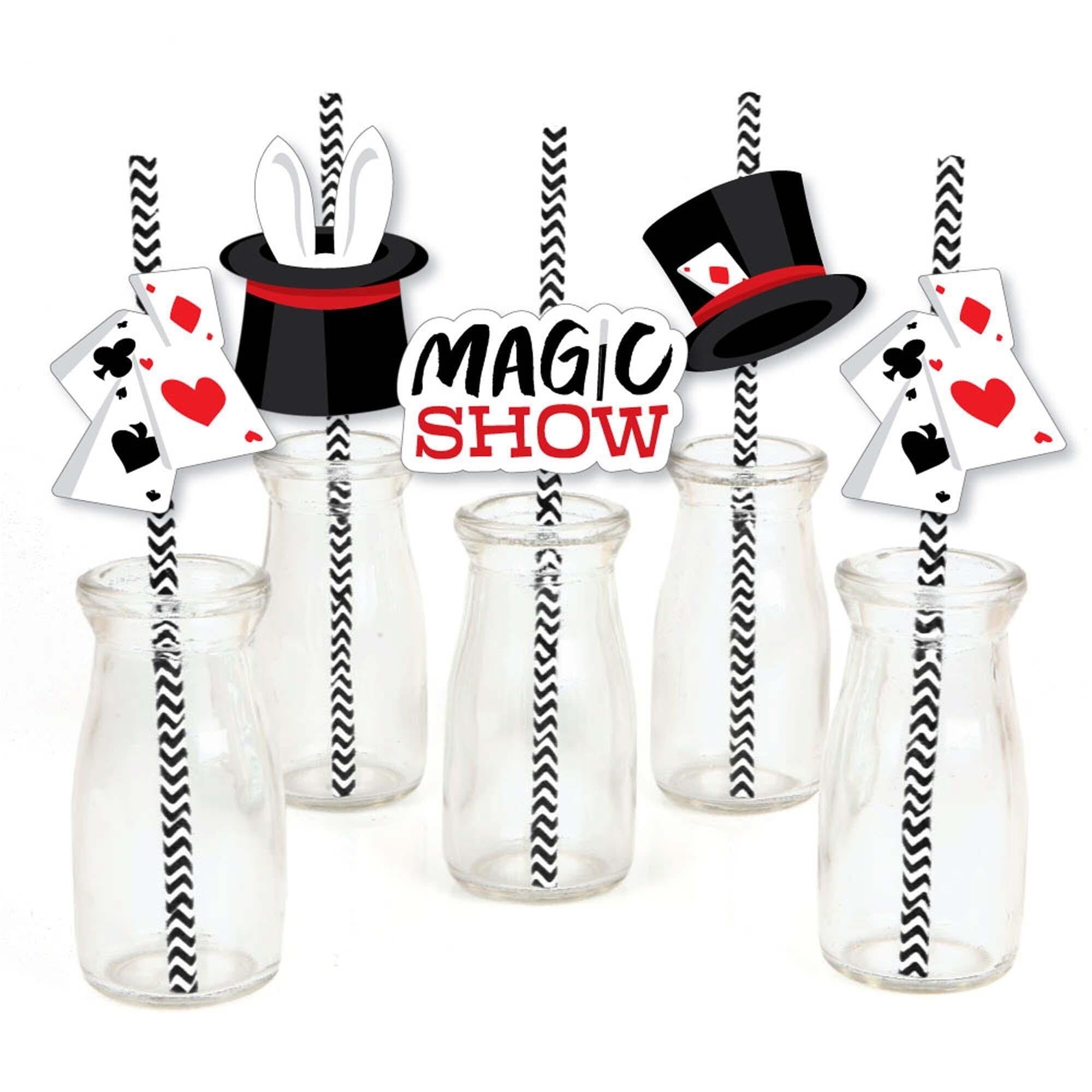 Big Dot of Happiness Ta-Da, Magic Show - Paper Straw Decor - Magical ...