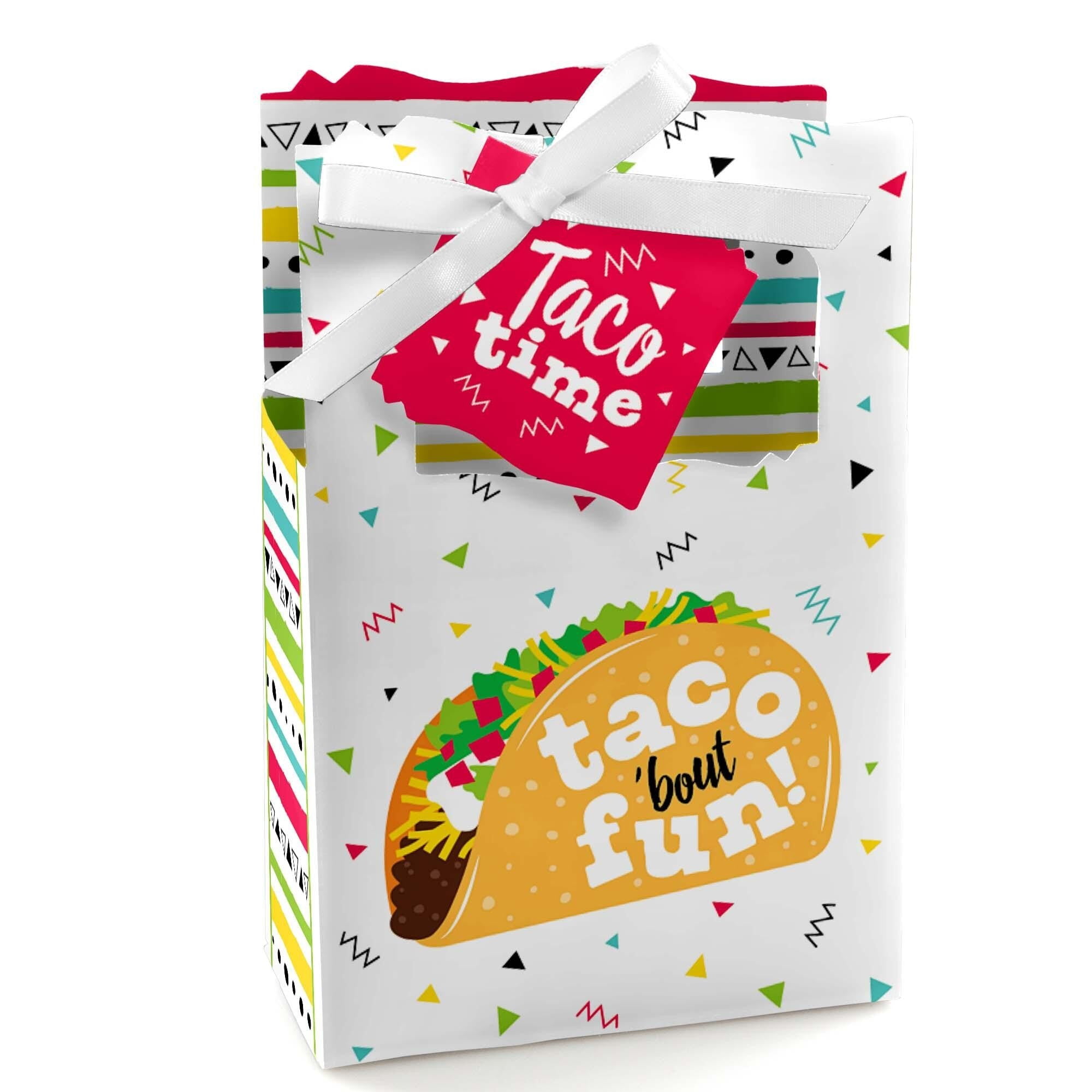 Big Dot of Happiness Taco 'Bout Fun - Fiesta Favor Boxes - Set of 12 ...