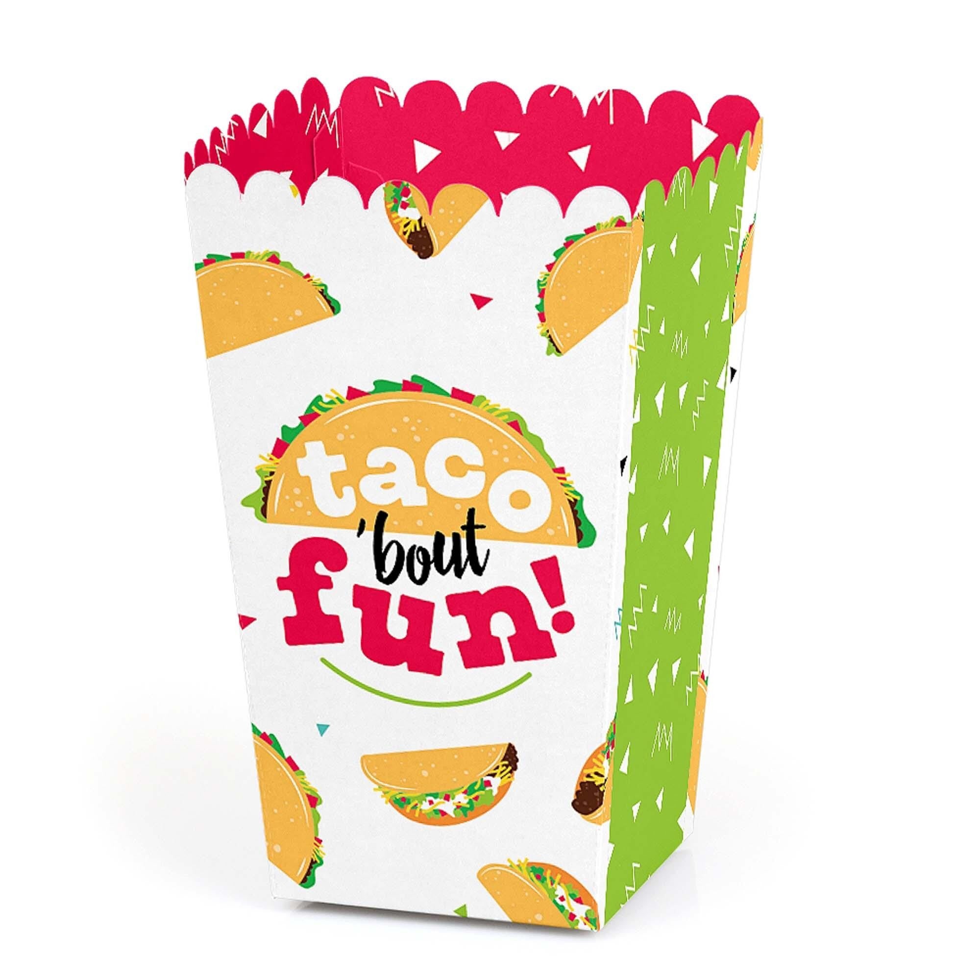 Big Dot of Happiness Taco 'Bout Fun - Fiesta Favor Popcorn Treat Boxes ...