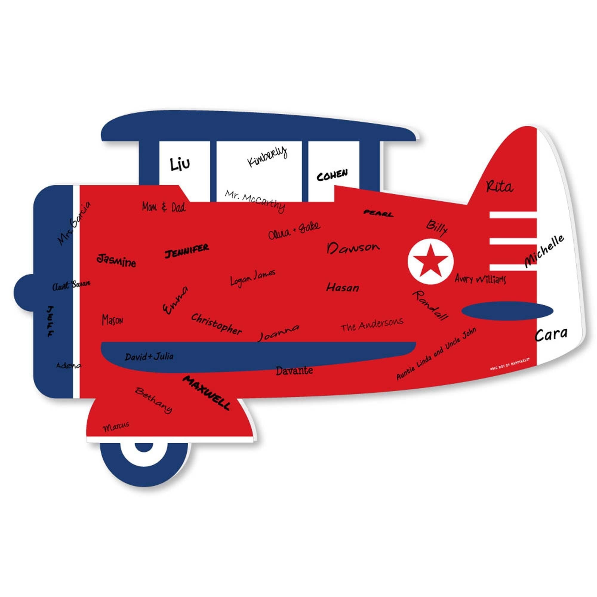 Big Dot of Happiness Taking Flight - Airplane - Airplane Guest Book ...