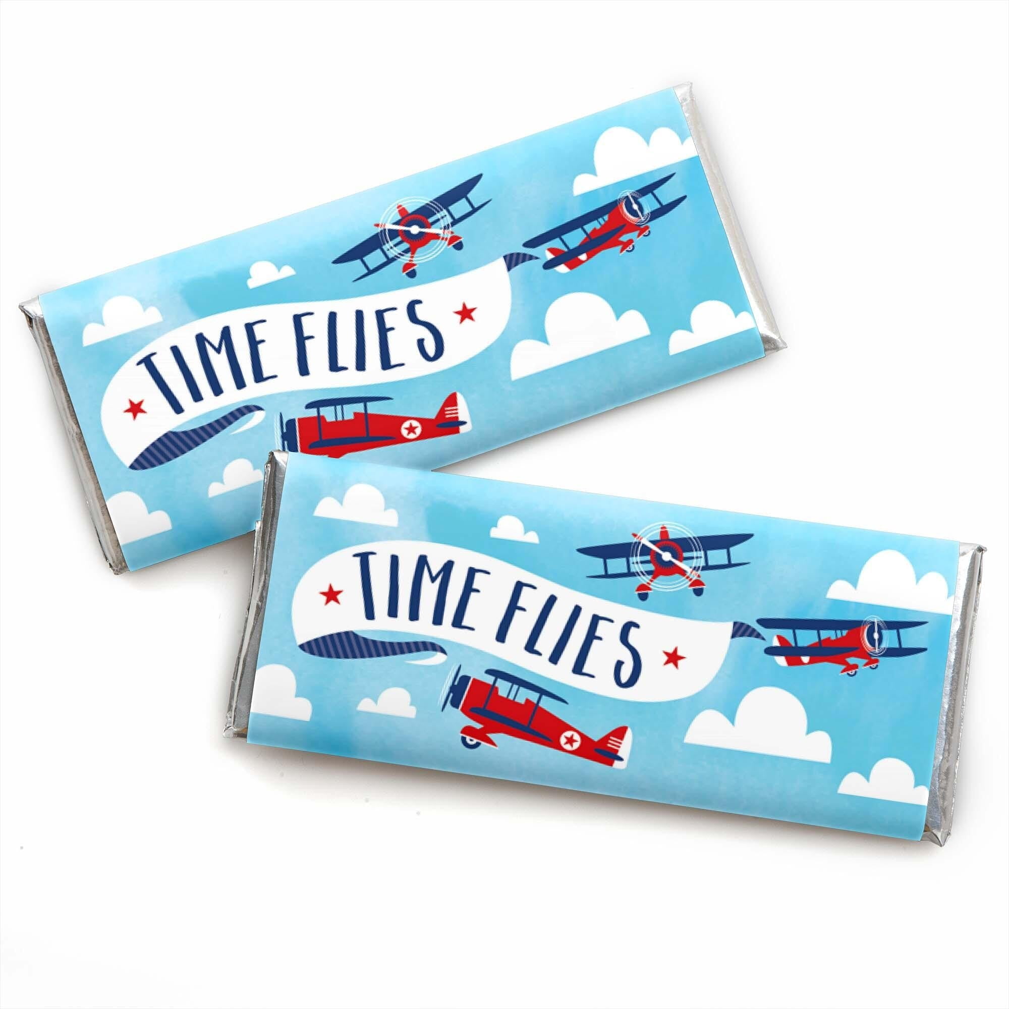 Big Dot of Happiness Taking Flight - Airplane - Candy Bar Wrapper ...